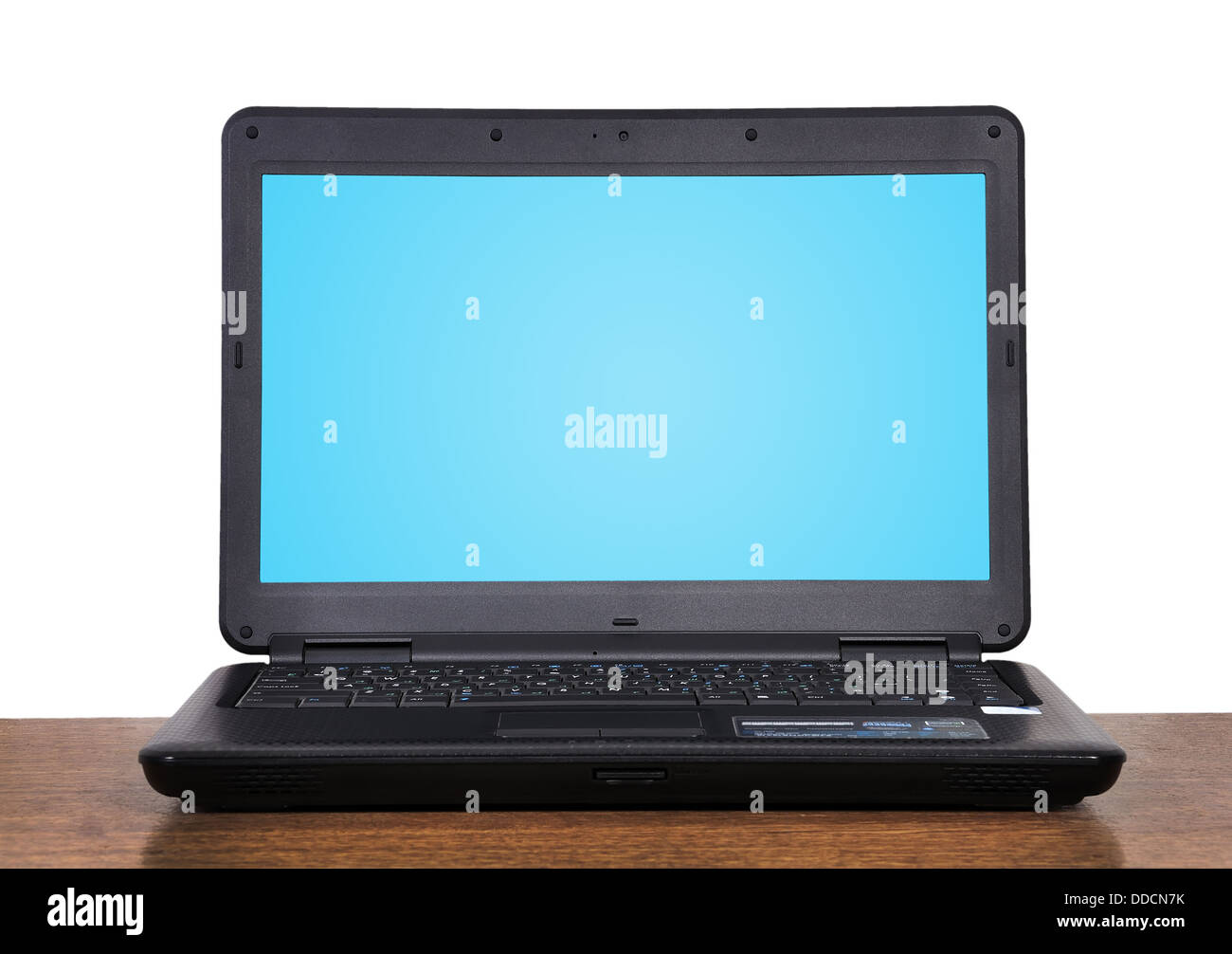 laptop on table Stock Photo - Alamy