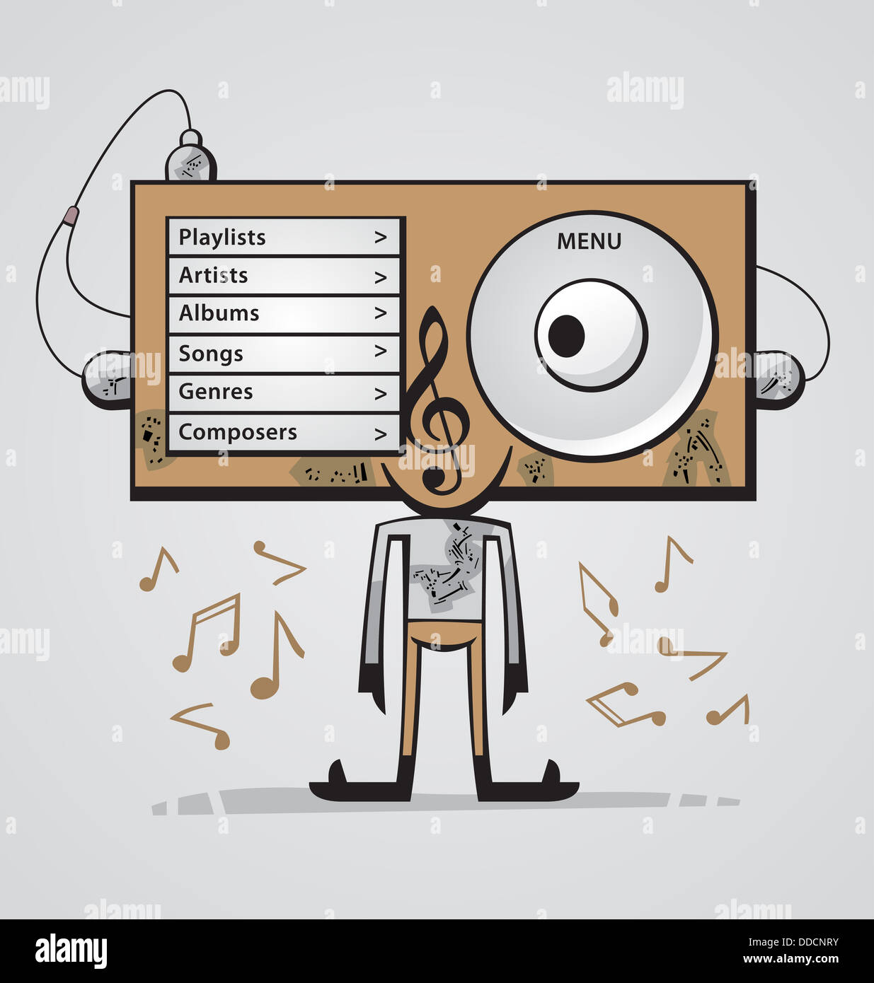 Cartoon music player hi-res stock photography and images - Alamy