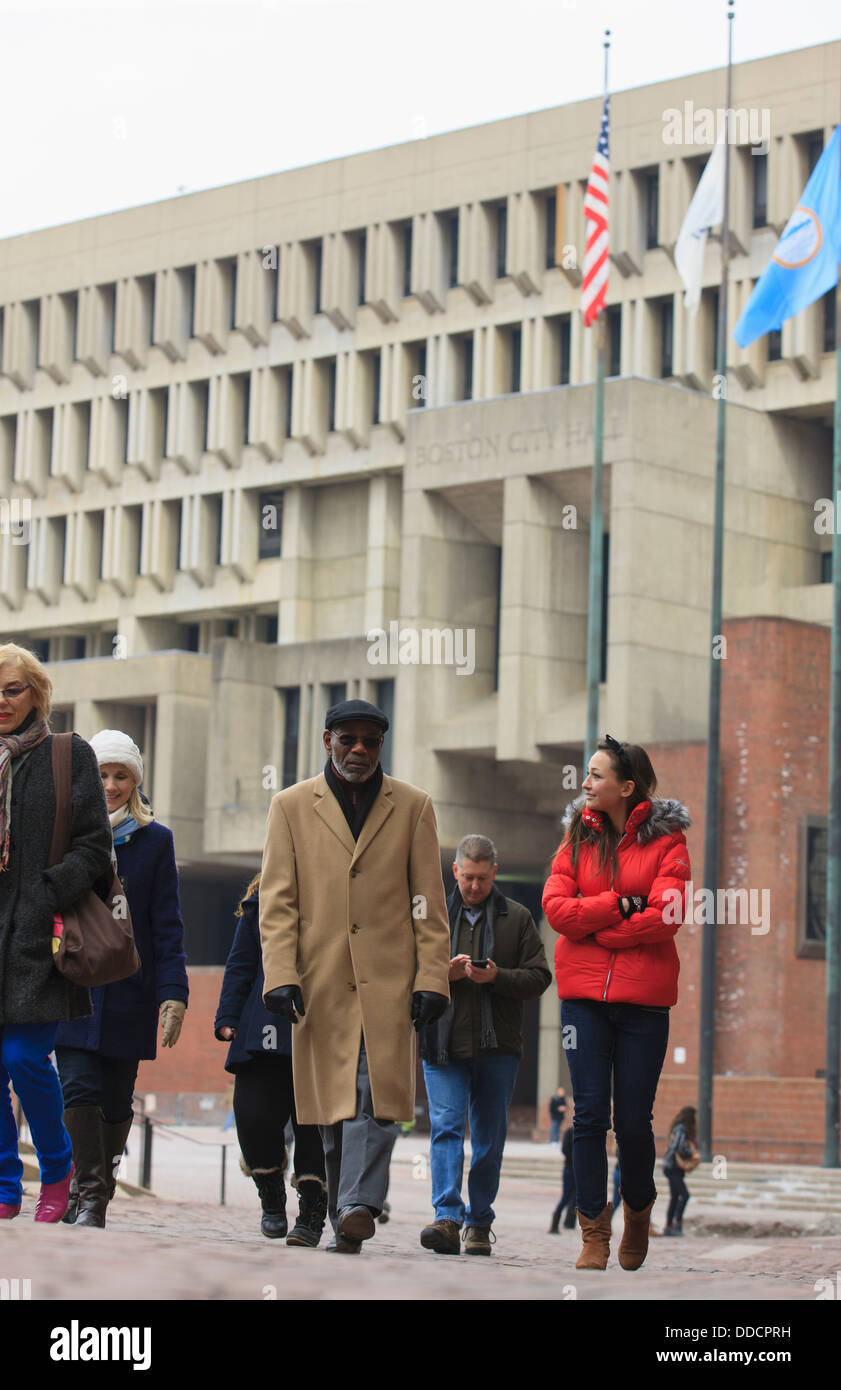 Boston city hall hi-res stock photography and images - Alamy