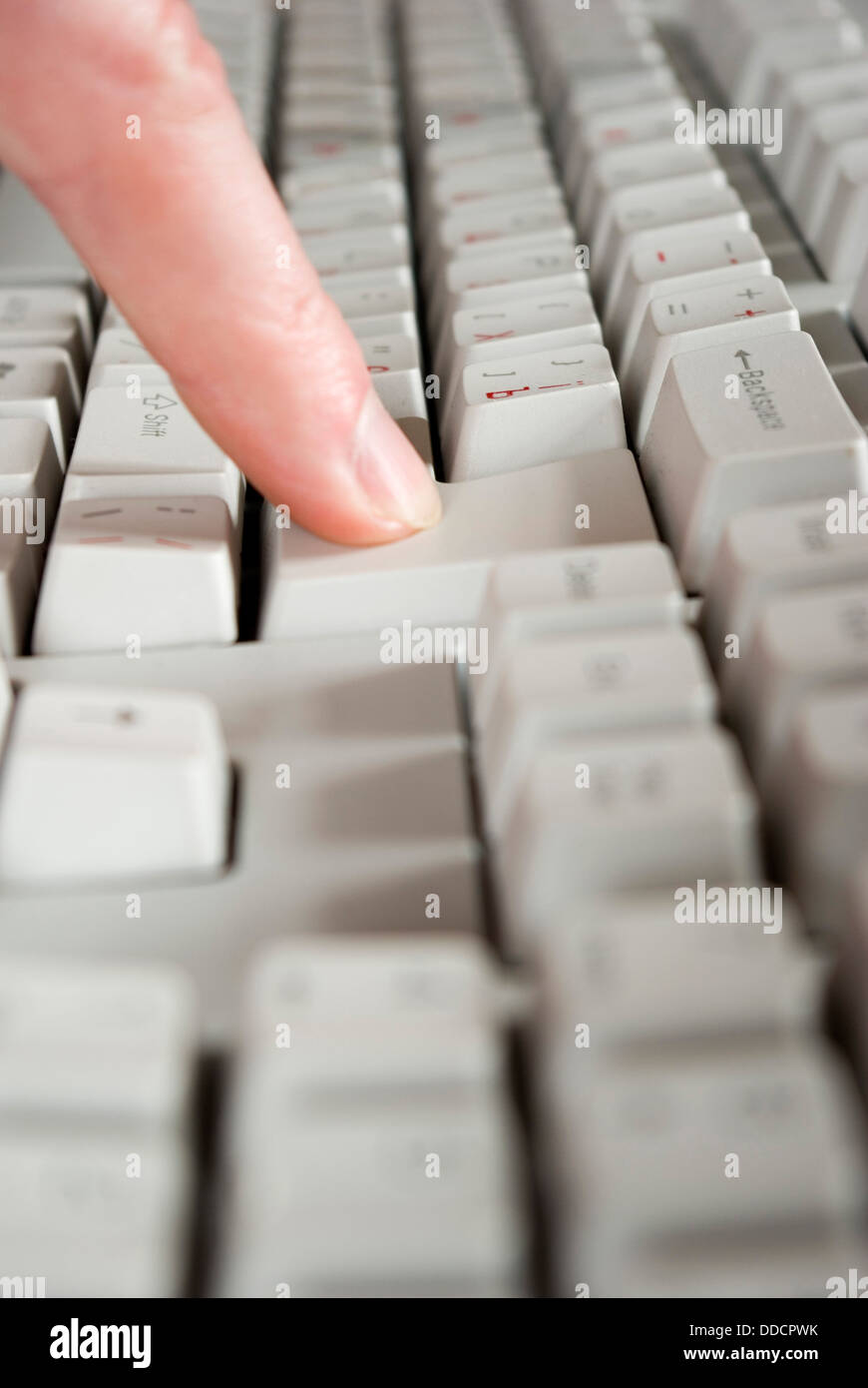 Fingers and keyboard Stock Photo - Alamy