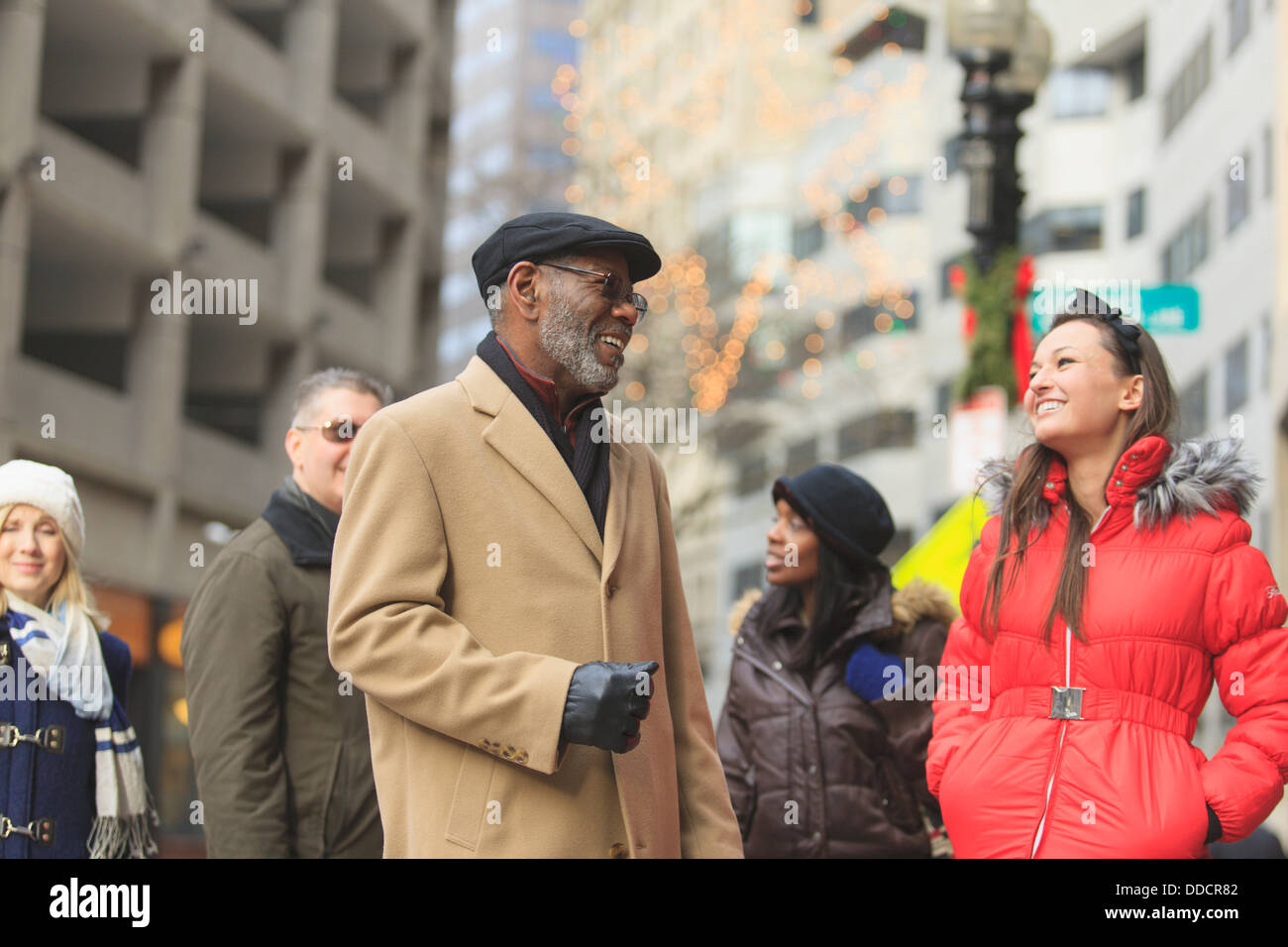 People walking on Washington Street, Boston, Suffolk County ...