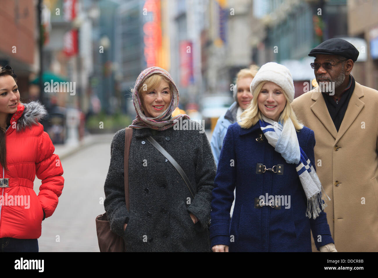 People walking on Washington Street, Boston, Suffolk County ...