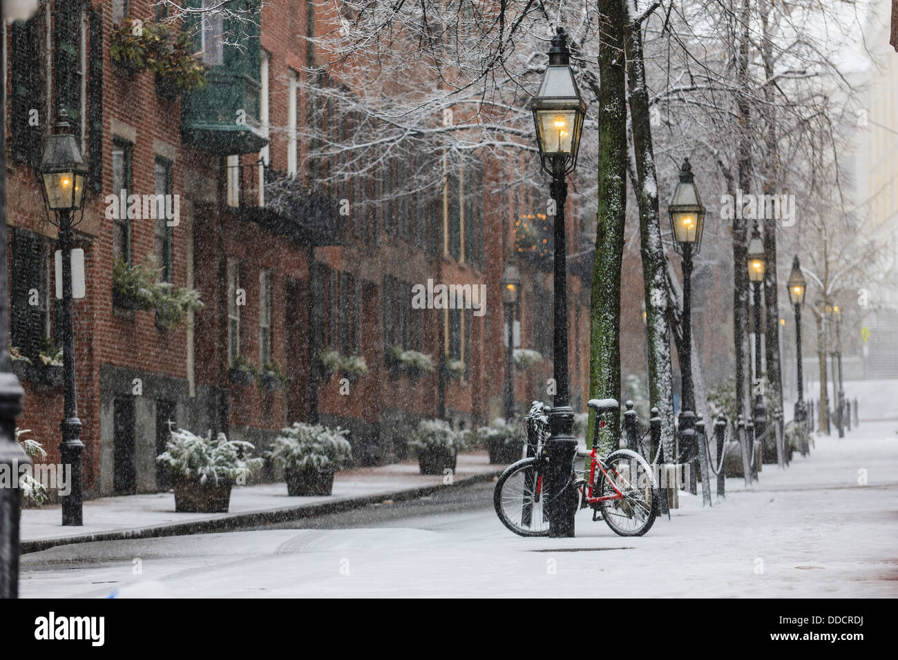 Building and street scene of beacon street in boston hi-res stock ...