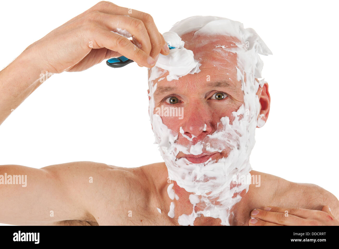 Shaving the head Stock Photo - Alamy