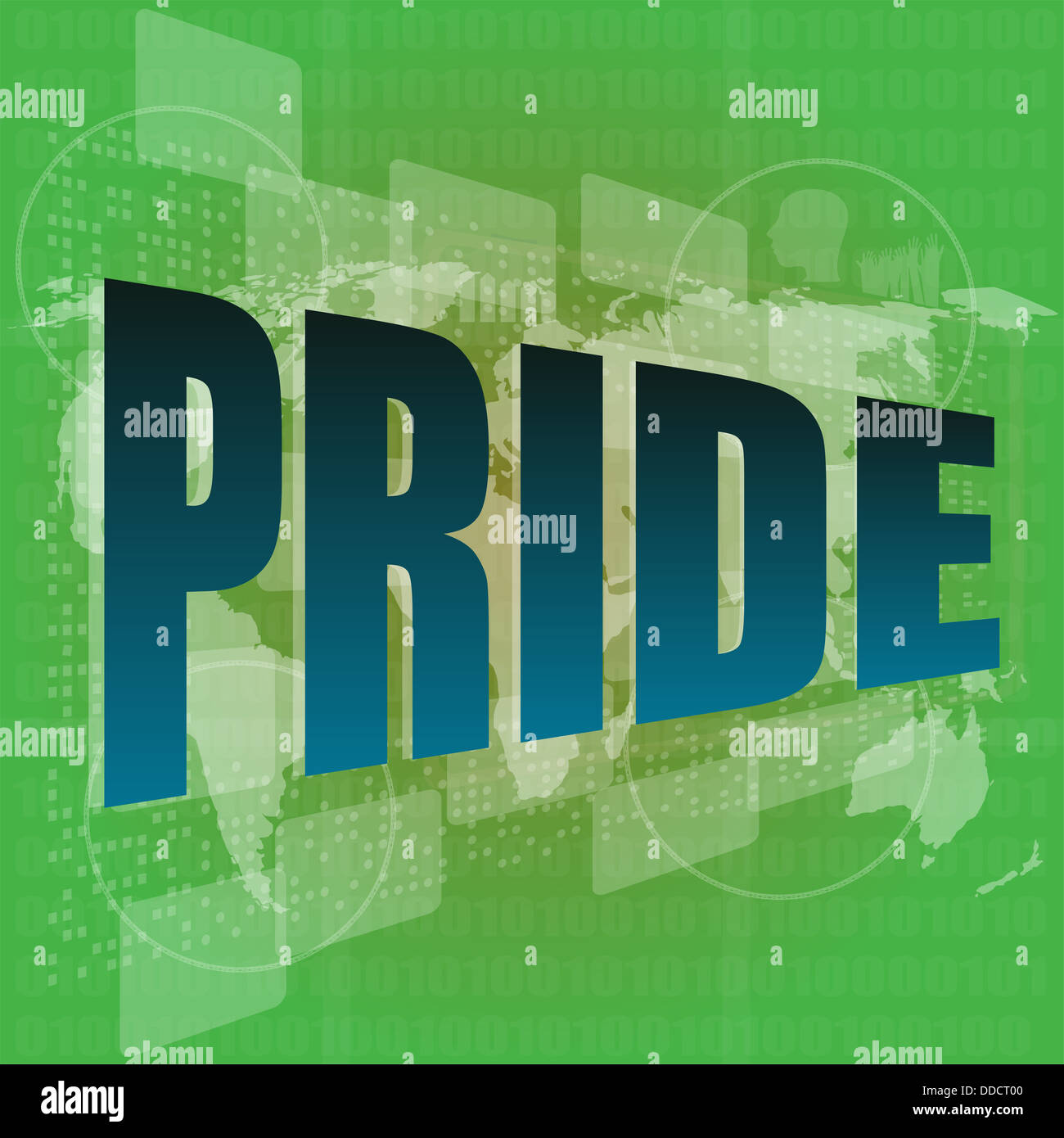 pride words on digital screen with world map Stock Photo - Alamy