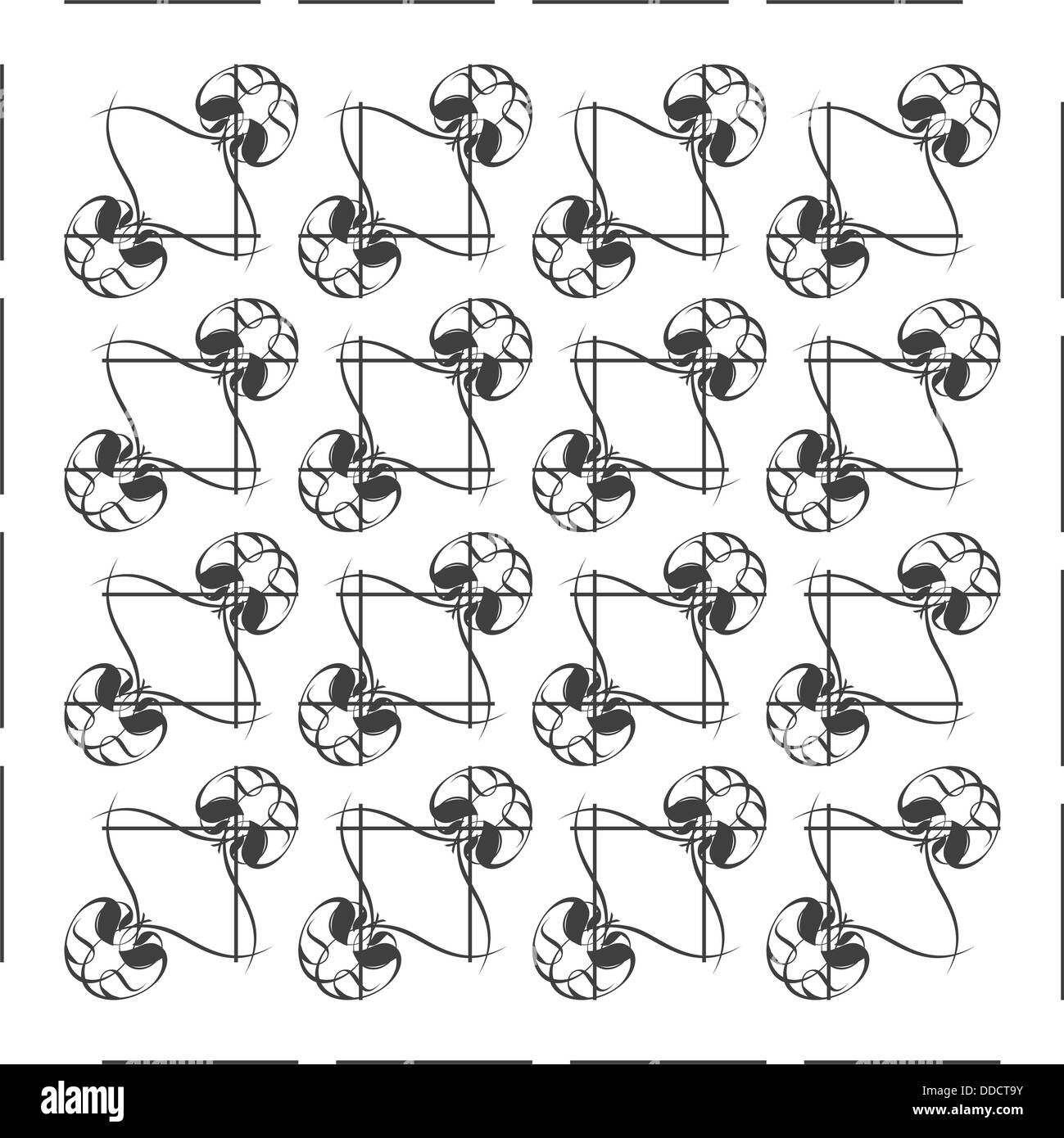 Seamless background cartoon style Black and White Stock Photos & Images ...