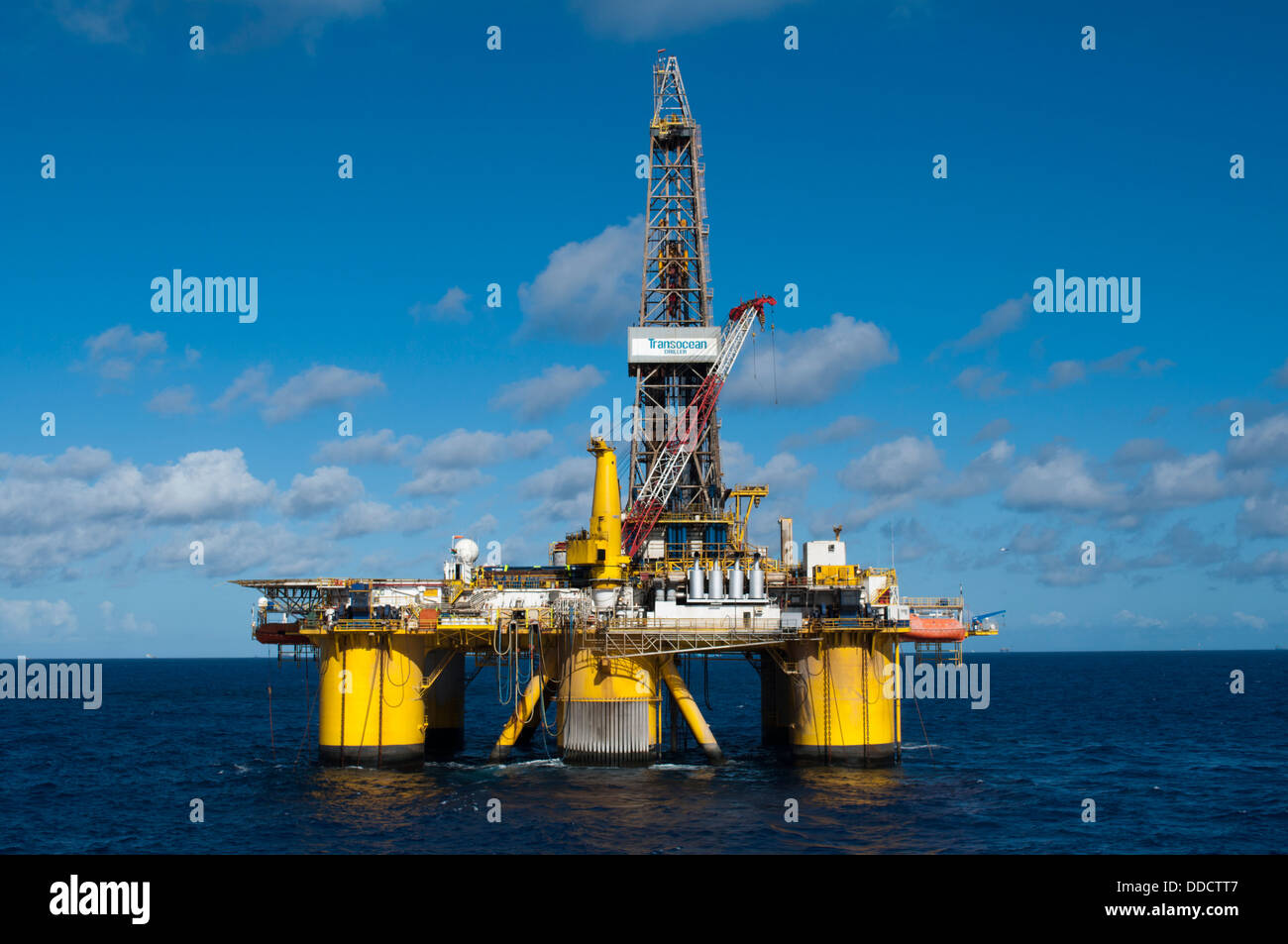 Transocean oil drilling rig, working for Petrobras Brazilian oil ...