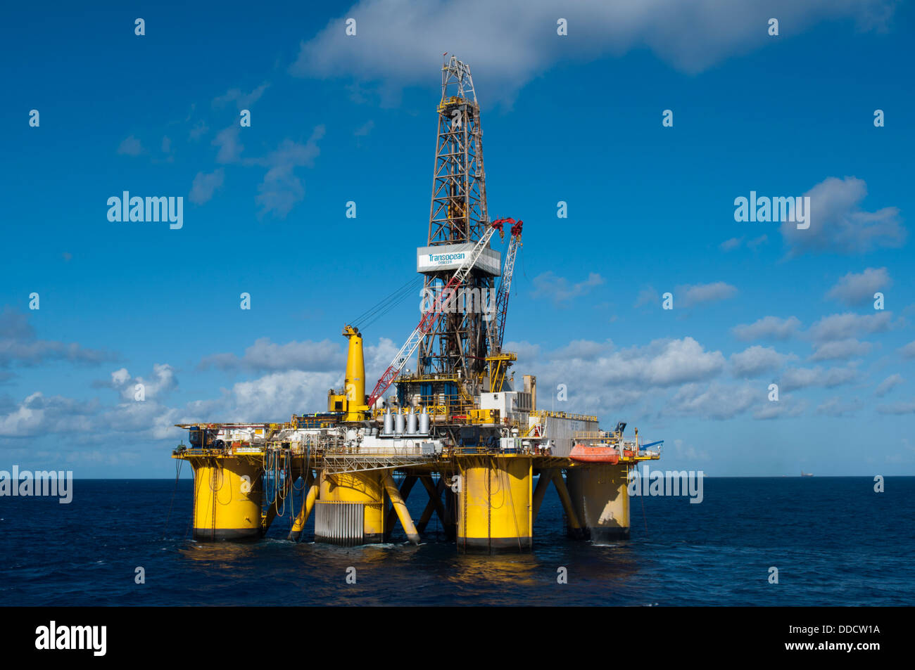 Transocean oil drilling rig, working for Petrobras Brazilian oil ...