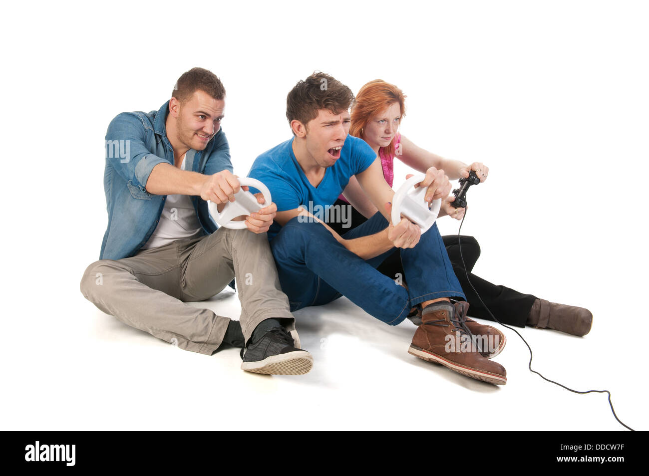 Young people gaming Stock Photo - Alamy
