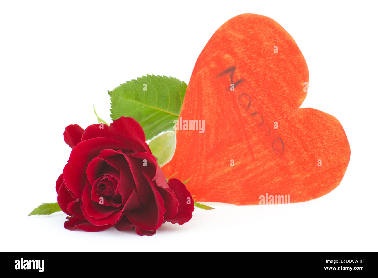 red roses and heart Stock Photo - Alamy