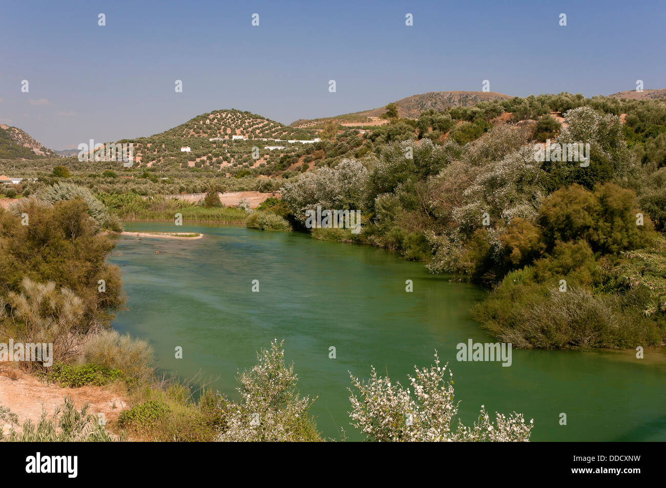 Genil river, Cuevas de San Marcos, Malaga-province, Region of Andalusia ...