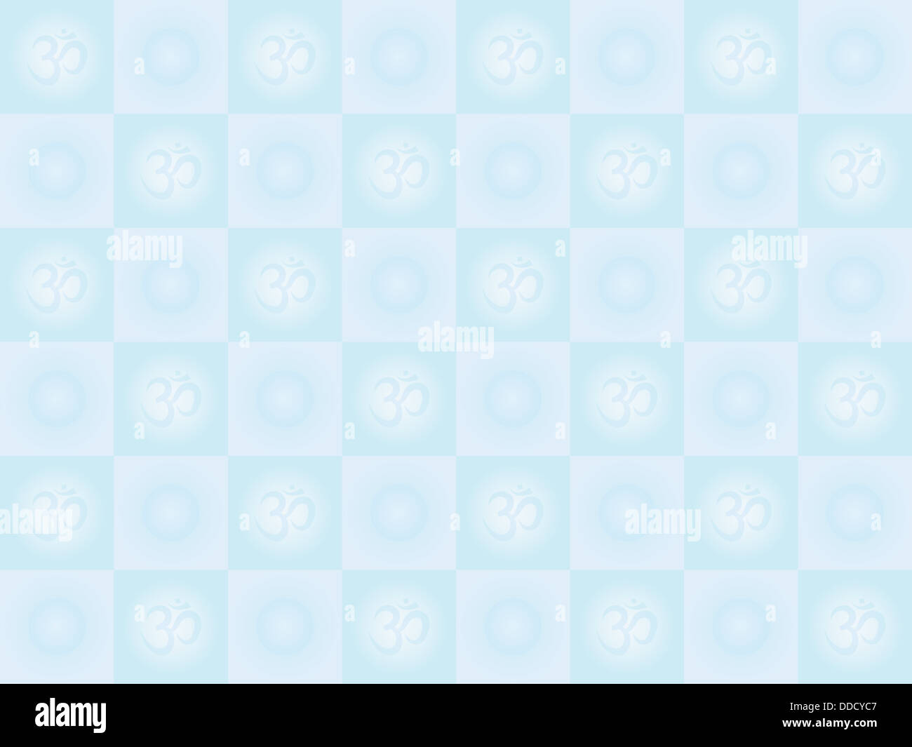 blue seamless pattern with om signs Stock Photo - Alamy
