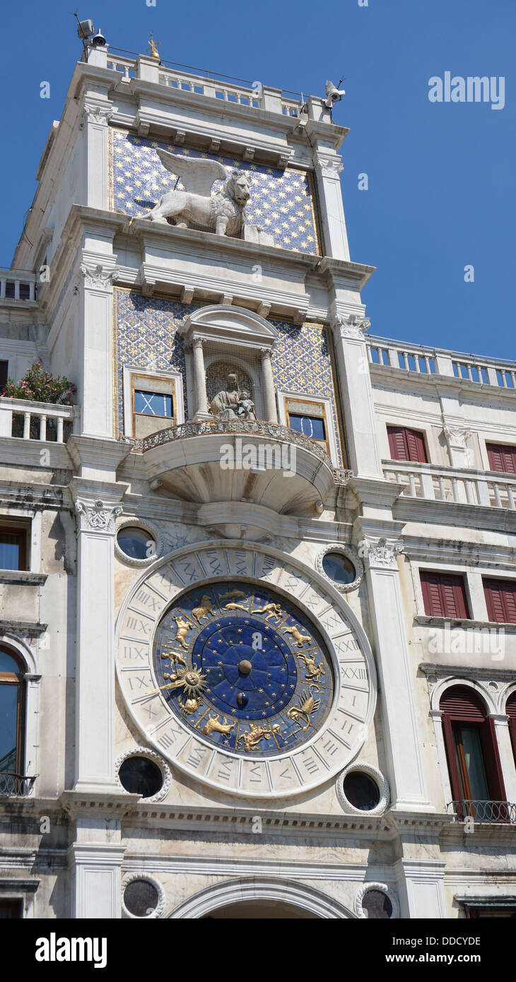 Astrology clock on the side of St. Marco square Stock Photo - Alamy