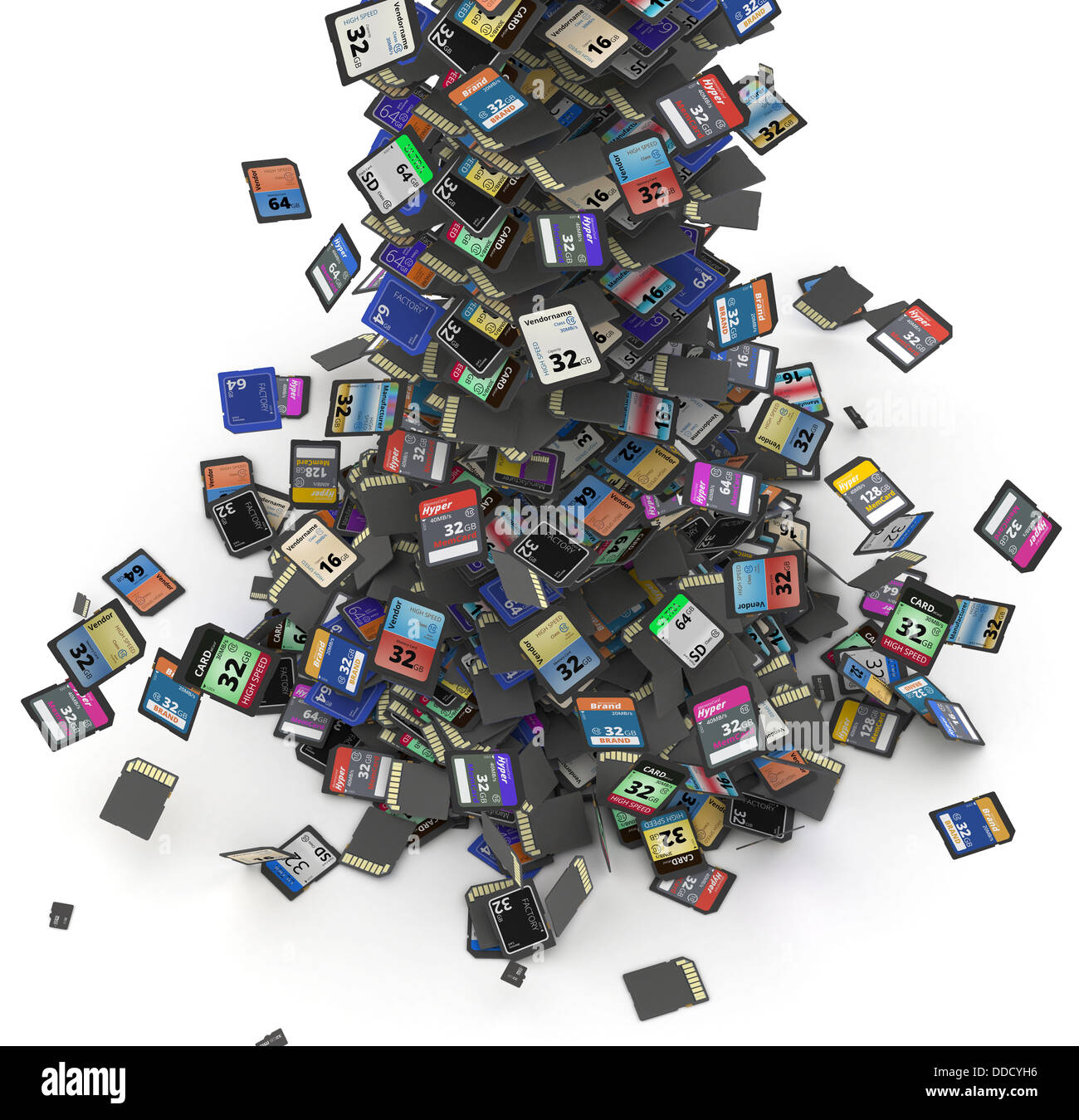 SD and microSD memory cards flow Stock Photo - Alamy