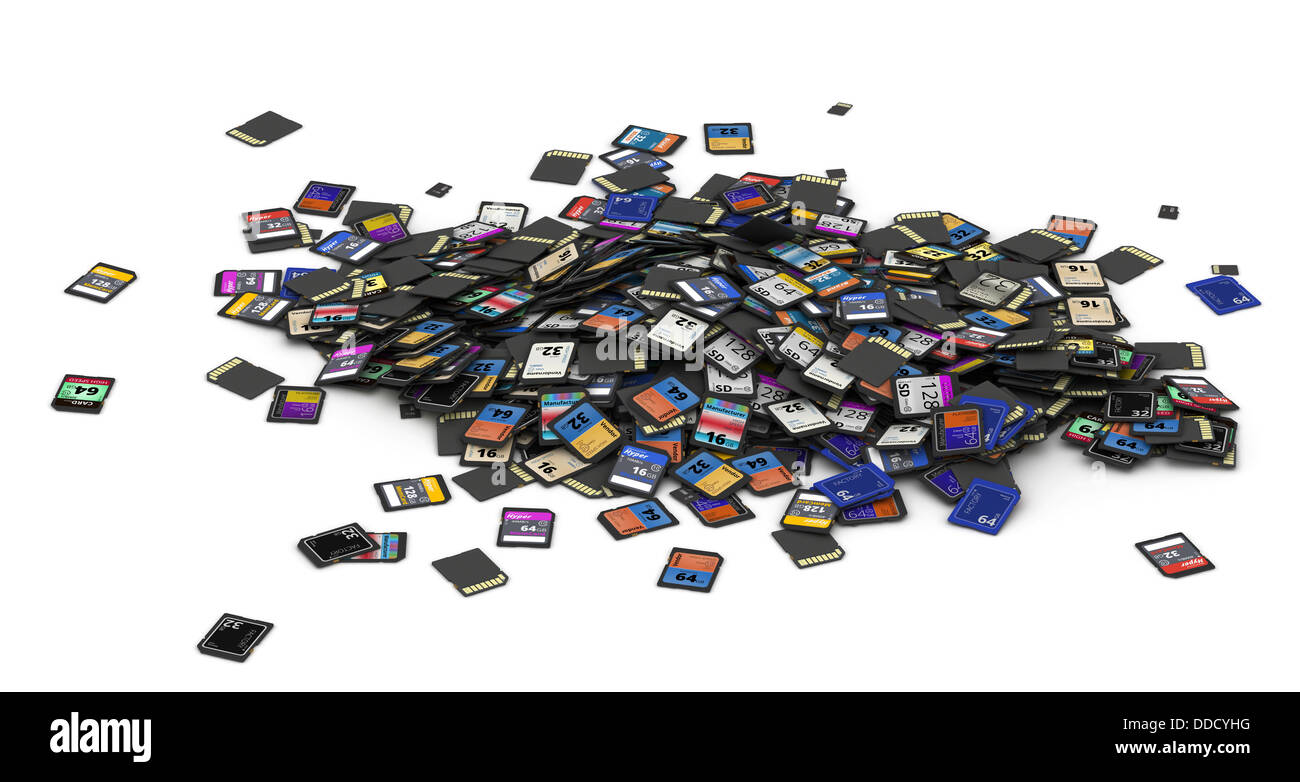 Memory cards pile hi-res stock photography and images - Alamy