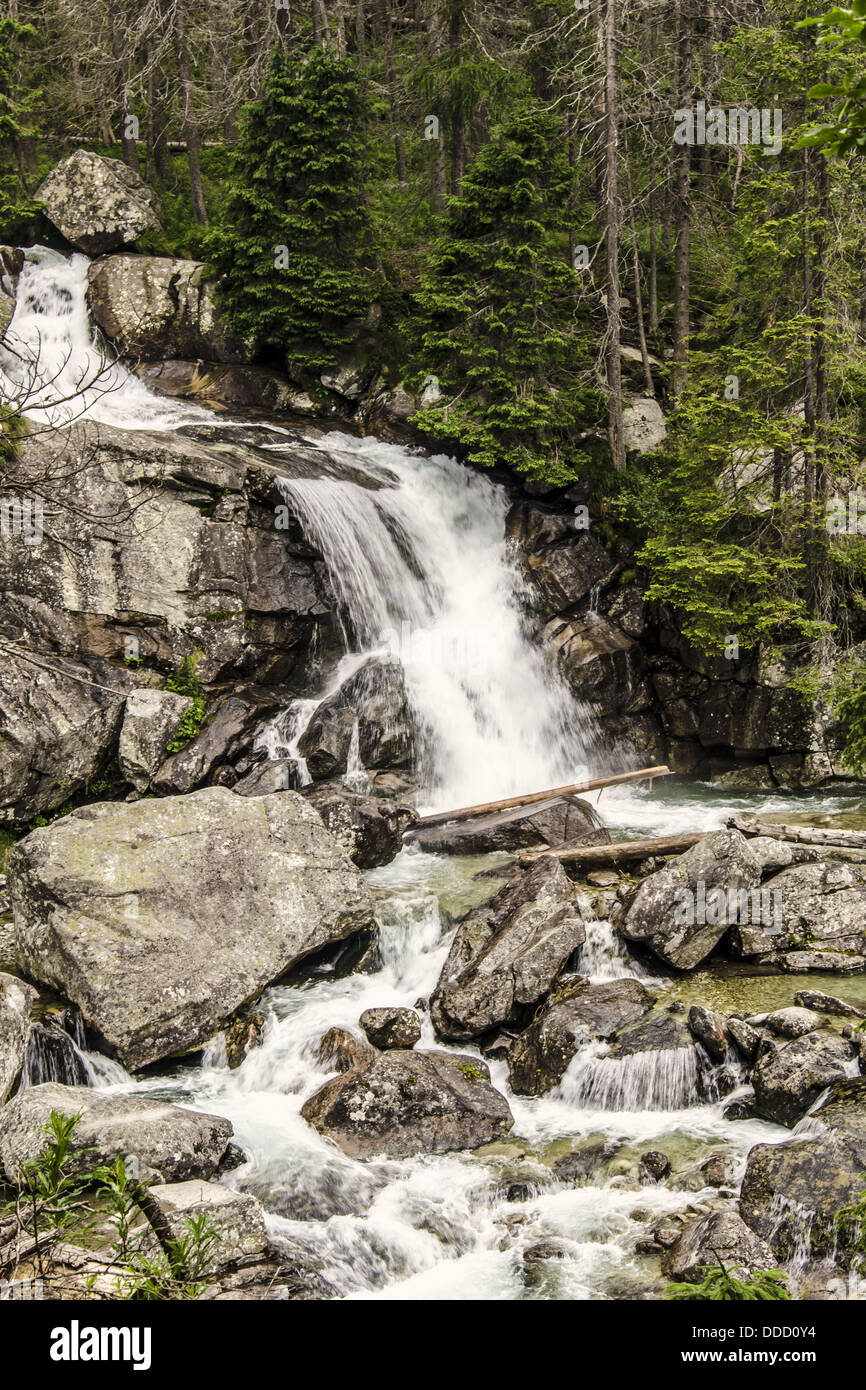Waterfalls in Slovakia Mountains Stock Photo - Alamy