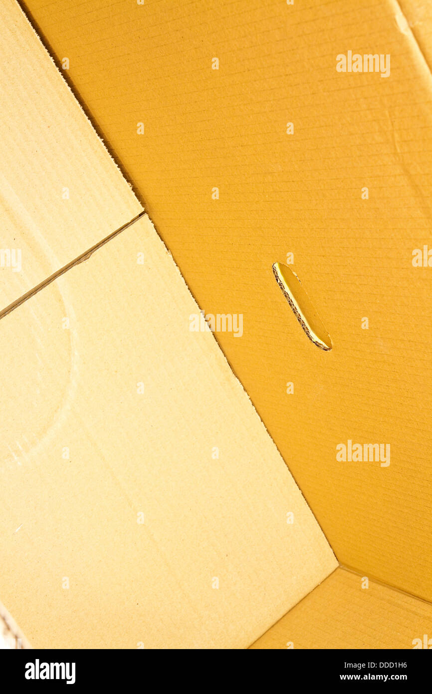 View of the interior of an empty cardboard box Stock Photo - Alamy