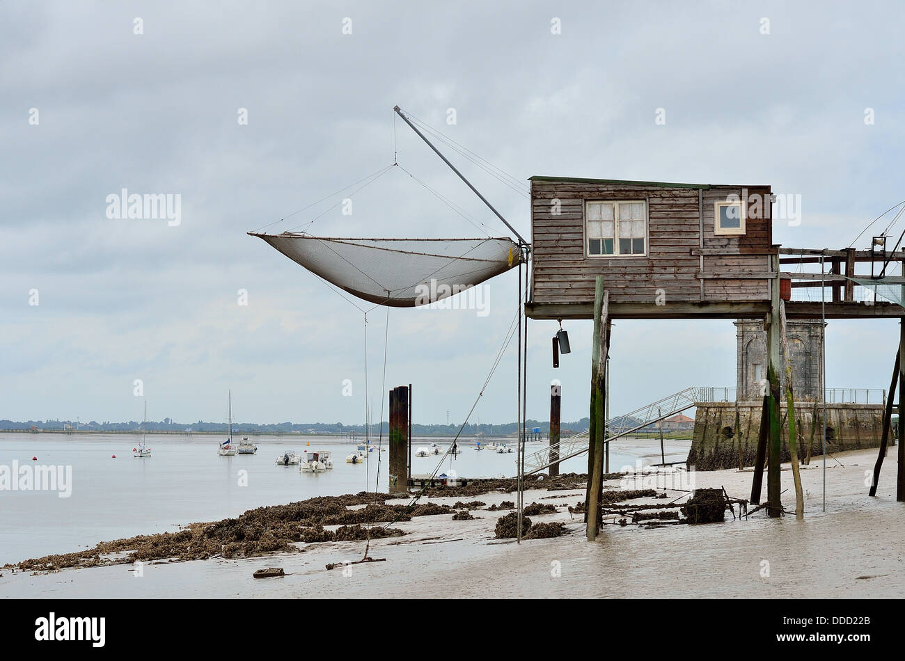 Carrelets in Port des Barques, Les Fontaines, Charente Maritime, France ...
