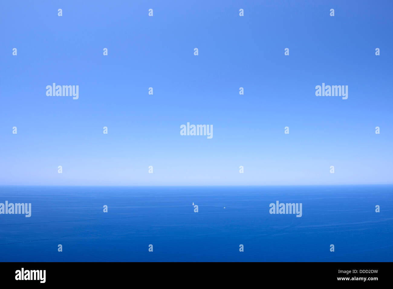 The Deep Blue Mediterranean Sea And Sky Stock Photo - Alamy