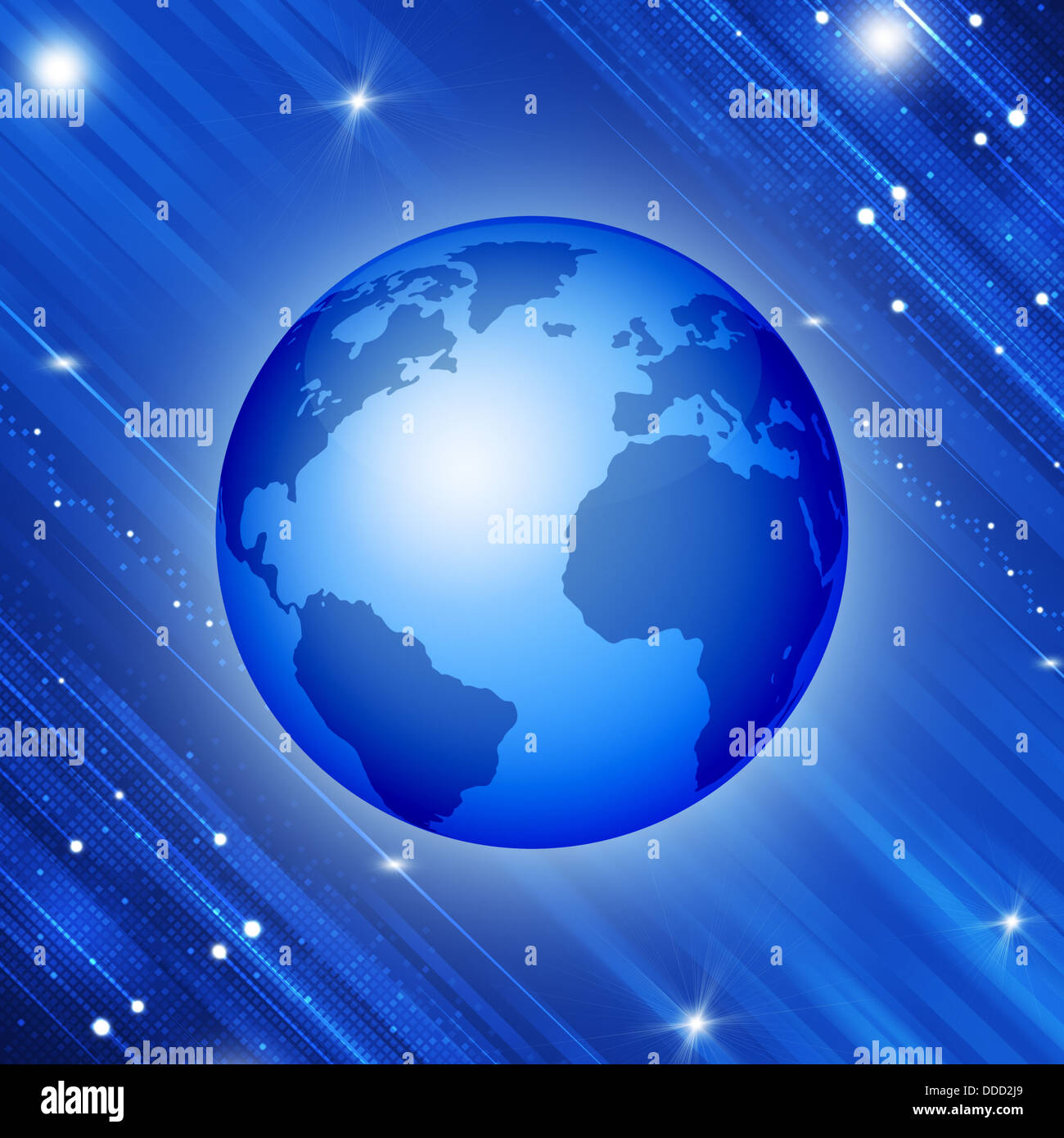 abstract technology world global business blue background Stock Photo ...