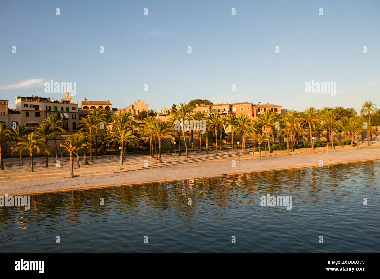 Palma de Mallorca landmark, view from Parc de la Mar Stock Photo - Alamy