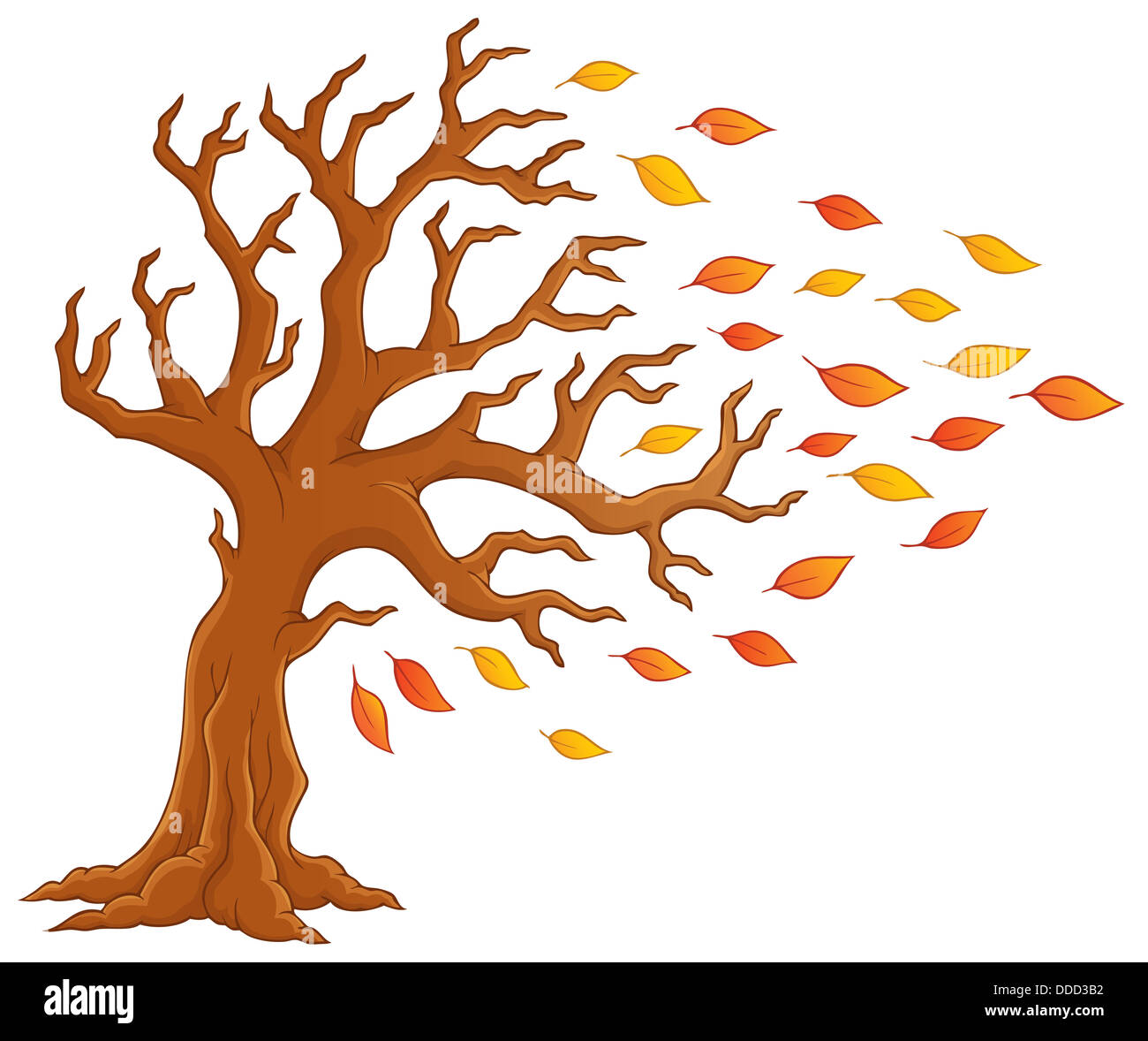 Autumn tree theme image 1 - picture illustration Stock Photo - Alamy
