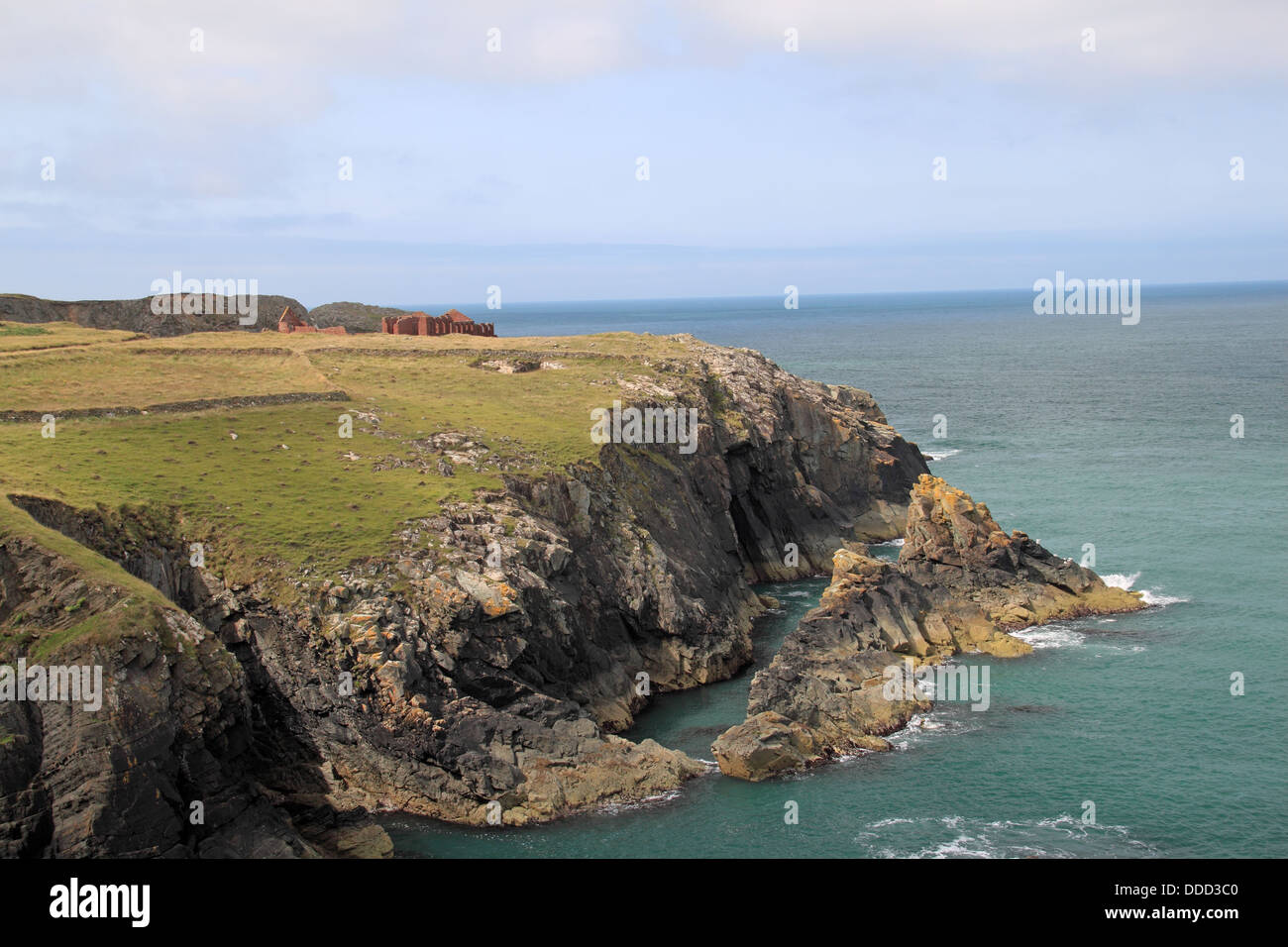 Disused quarry workshops on National Park Coast Path, Porthgain ...