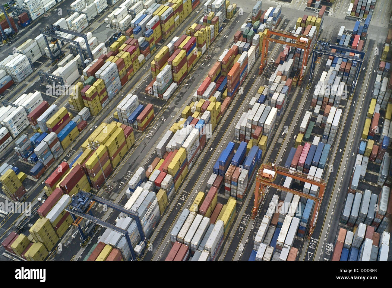 An aerial view of the Port of Balboa, on Panama's west coast Stock ...
