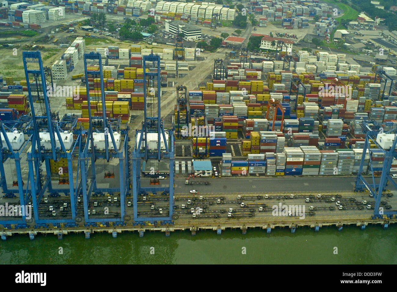 An aerial view of the Port of Balboa, on Panama's west coast Stock ...