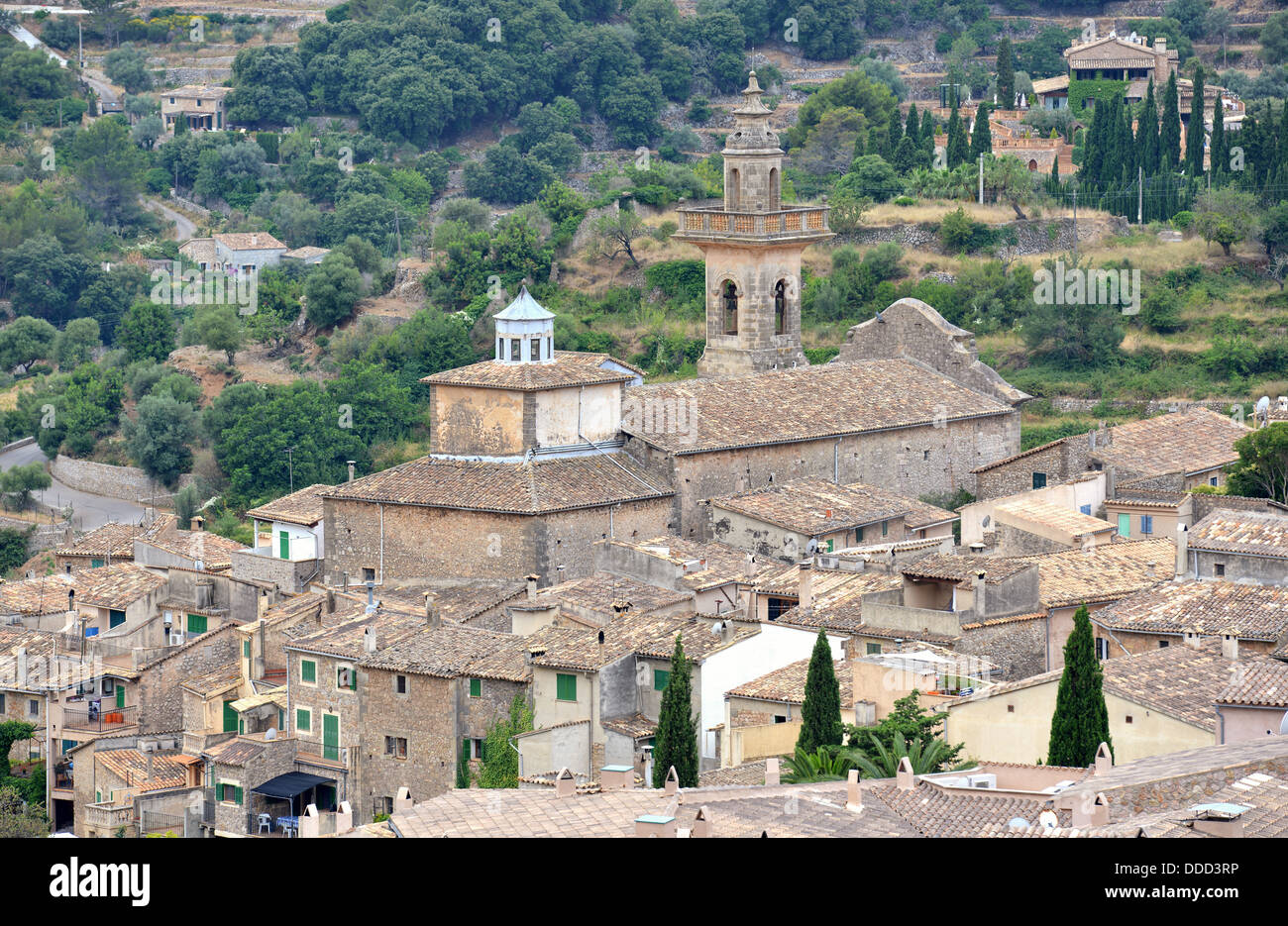 A View of Valldemossa in Mallorca, Spain ( Belearic Islands Stock Photo ...