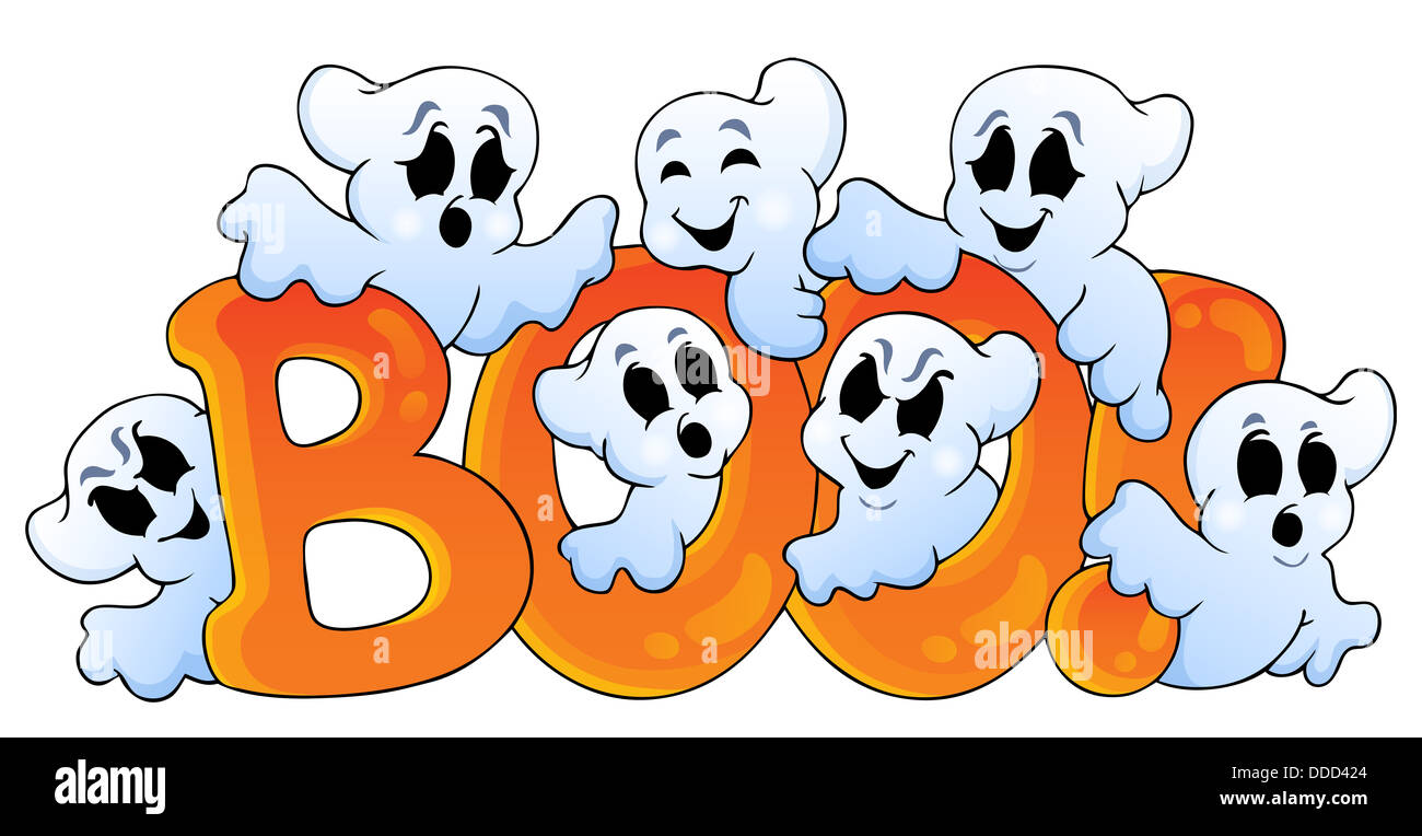 Ghost theme image 7 - picture illustration Stock Photo - Alamy