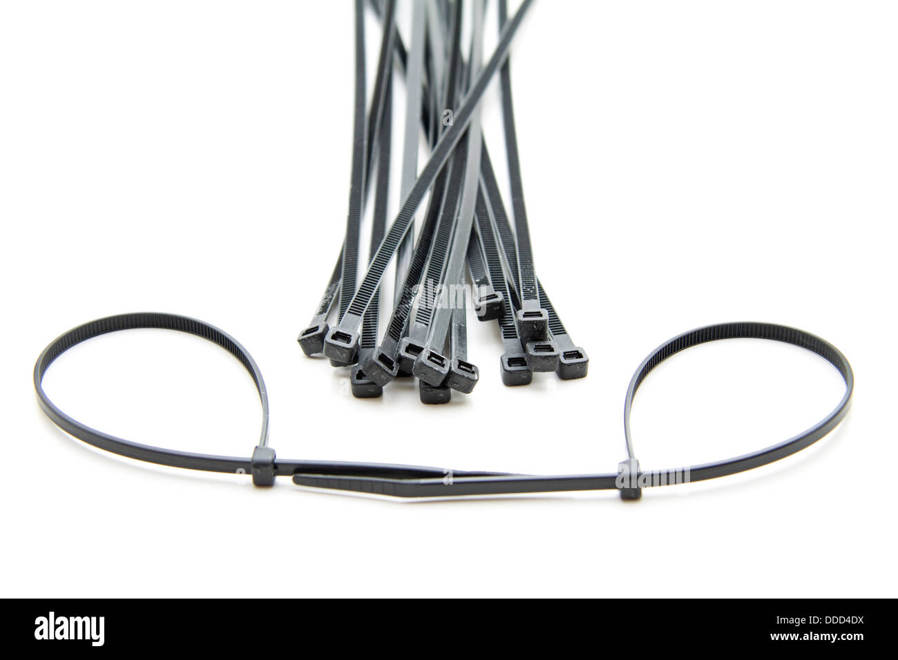 Black cable binders Stock Photo - Alamy