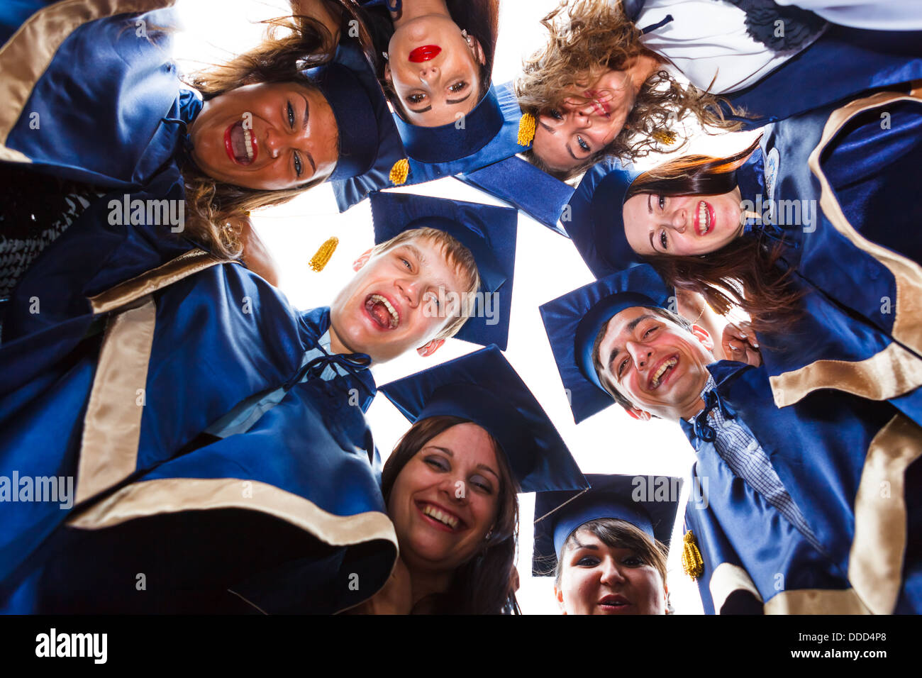 Image of happy young graduates - outdoor shot Stock Photo - Alamy