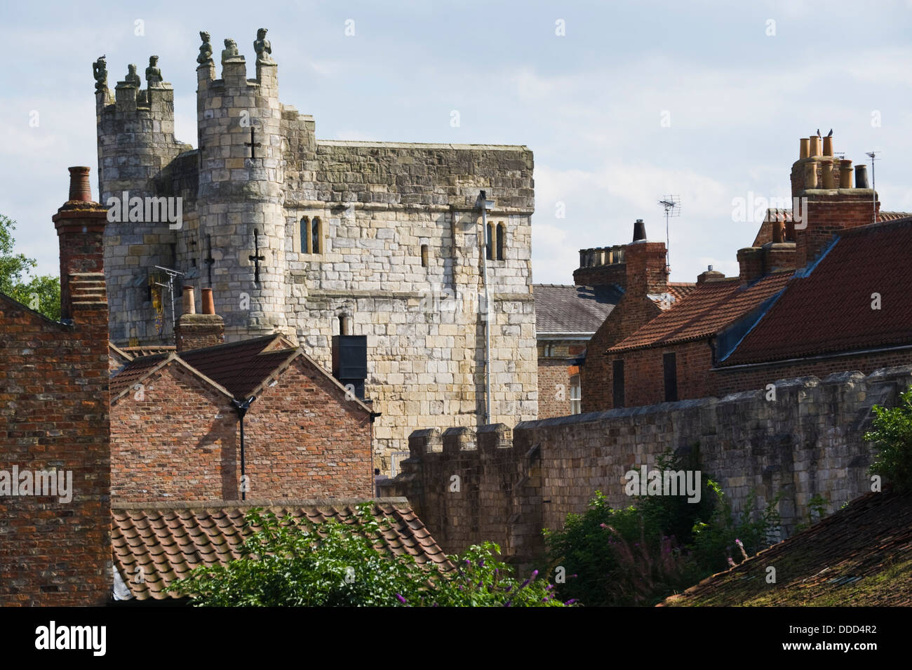 Monk Bar gatehouse medieval entrance to city of York North Yorkshire ...