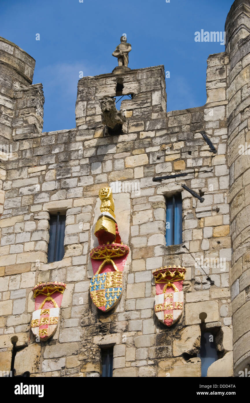 Micklegate Bar gatehouse medieval entrance to city of York North ...