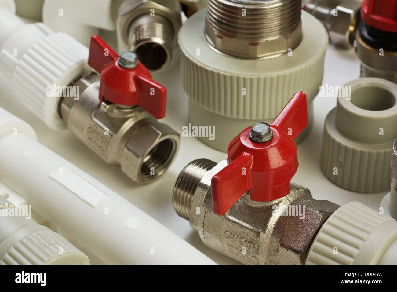 plumbing fittings on the drawing Stock Photo - Alamy