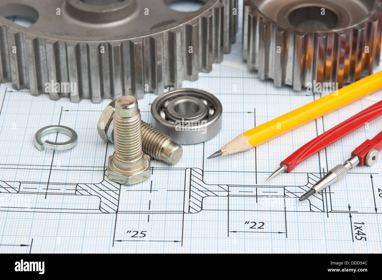 Mechanical drawing tools bearing hi-res stock photography and images ...