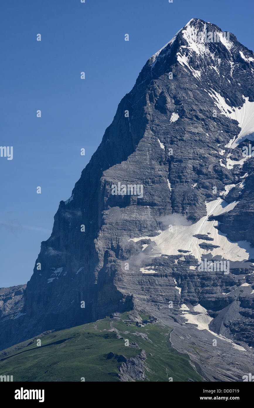 View of Eiger from Murren, Switzerland, Europe Stock Photo - Alamy