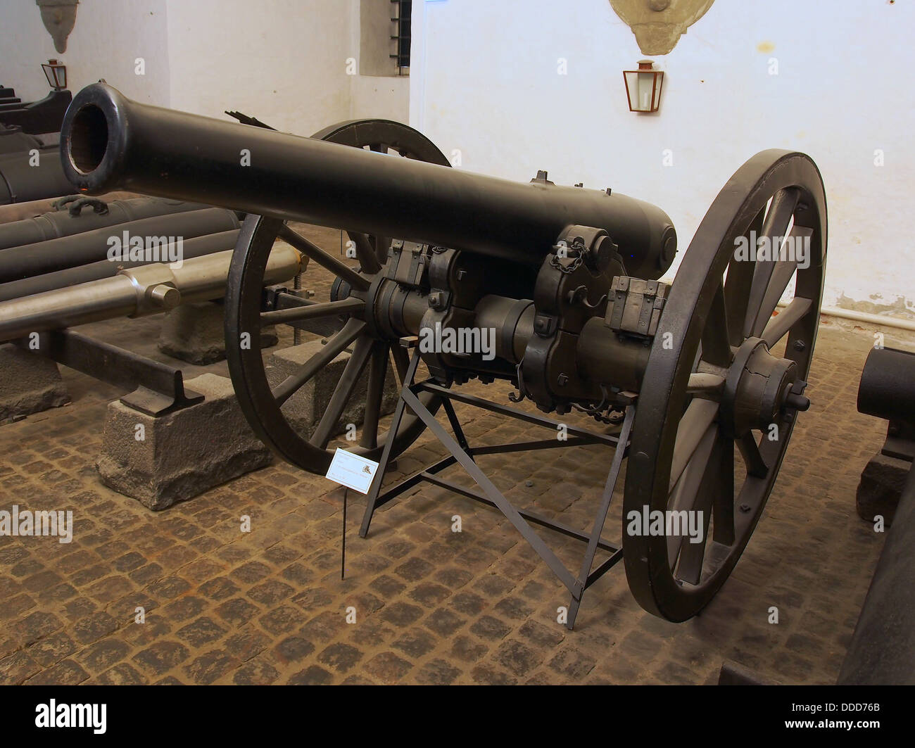 The 19th-century Belgian 12cm cannon, displayed at the Royal Danish ...