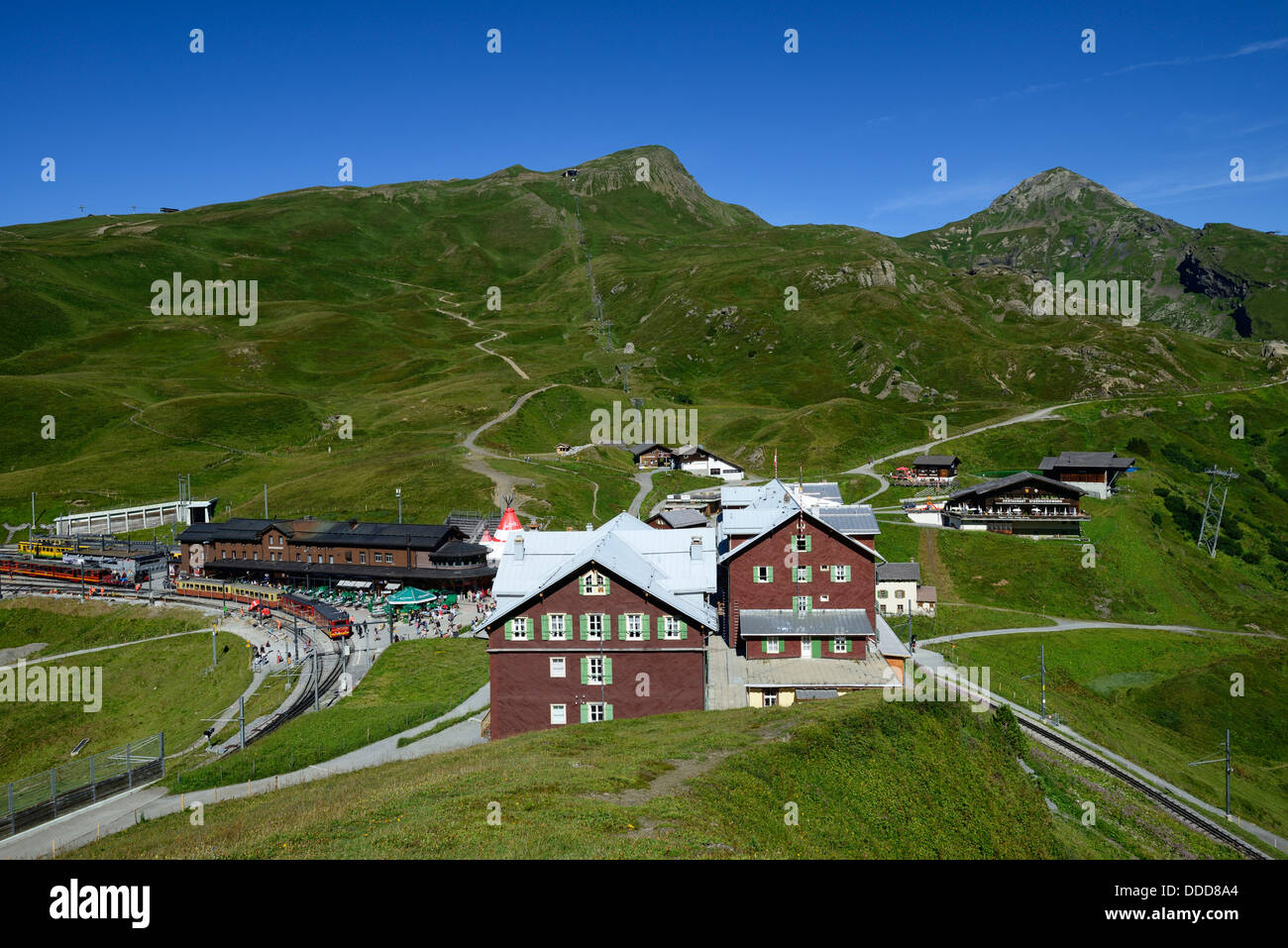 Hotel Bellevue des Alpes, Kleine Scheidegg, mountain pass between Eiger ...