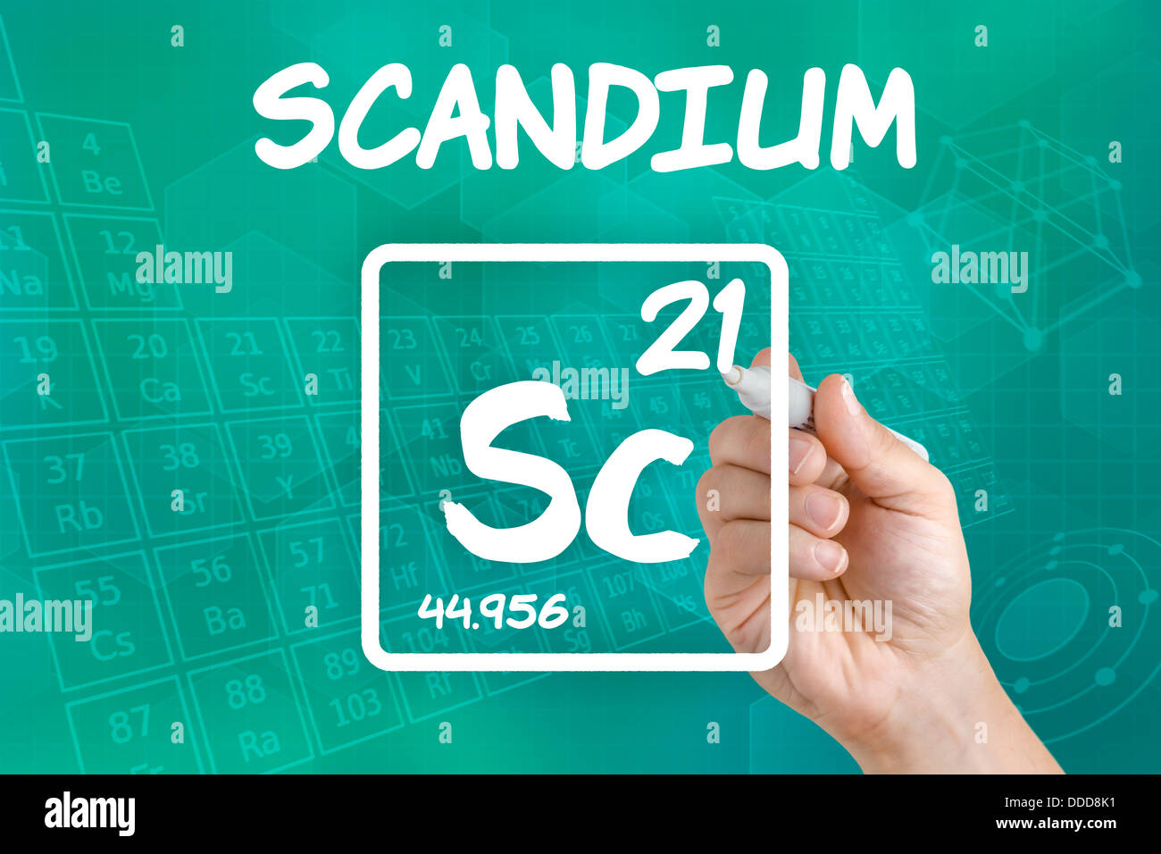 Scandium atom elements symbol number hi-res stock photography and ...