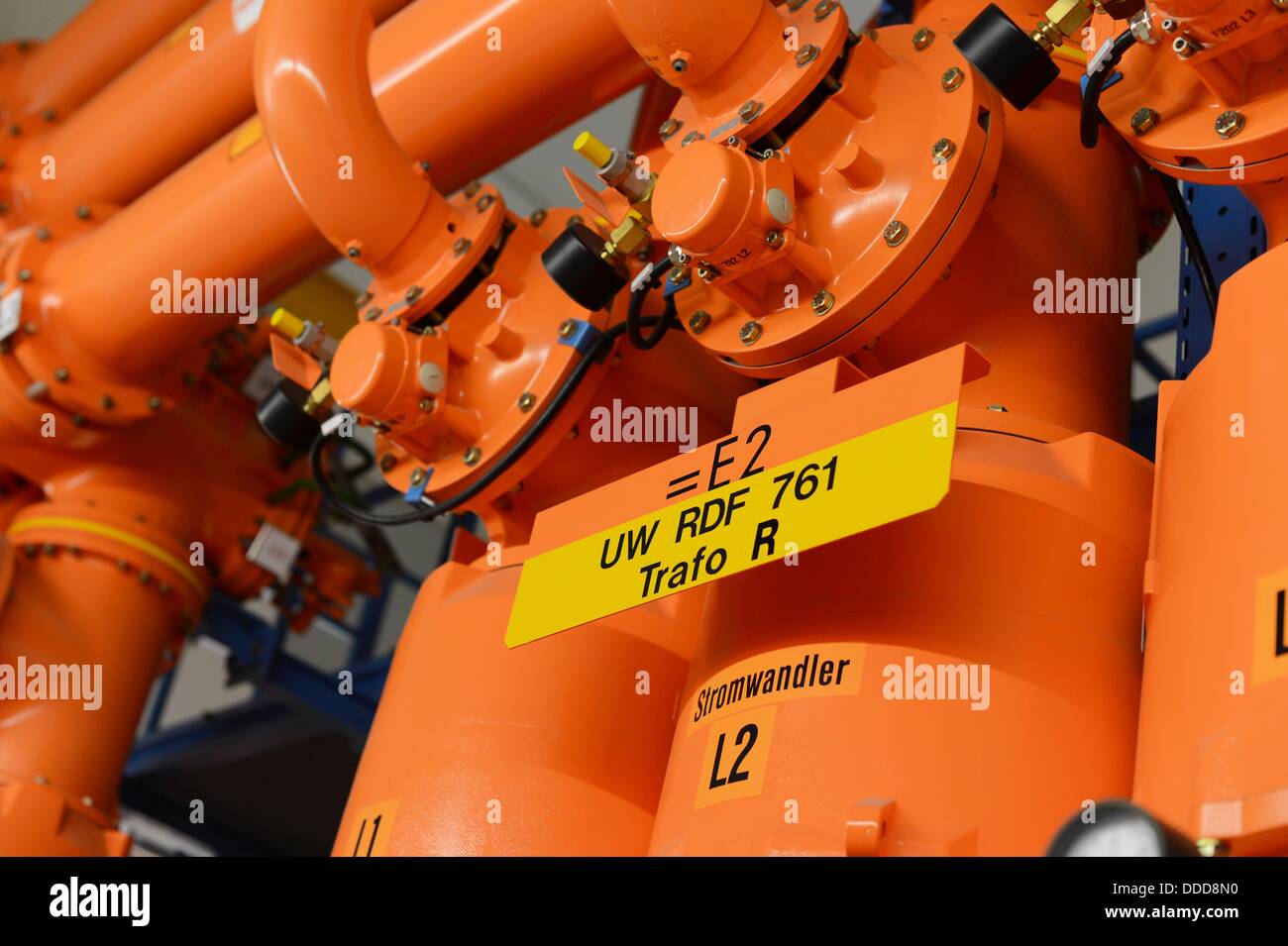 A current transformer at a transformer in the power switching station ...