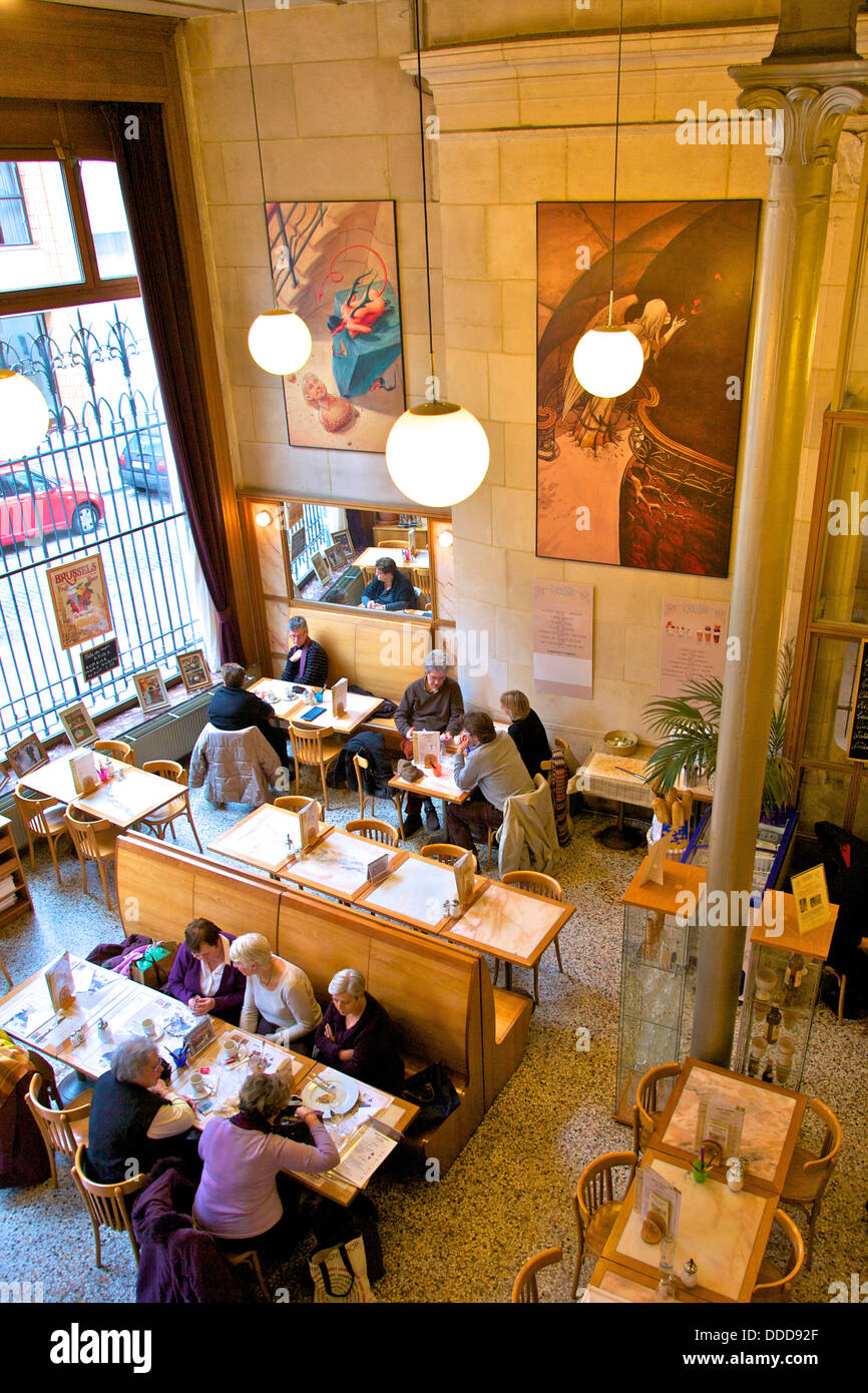Restaurant Interior, Brussels, Belgium, Europe Stock Photo - Alamy