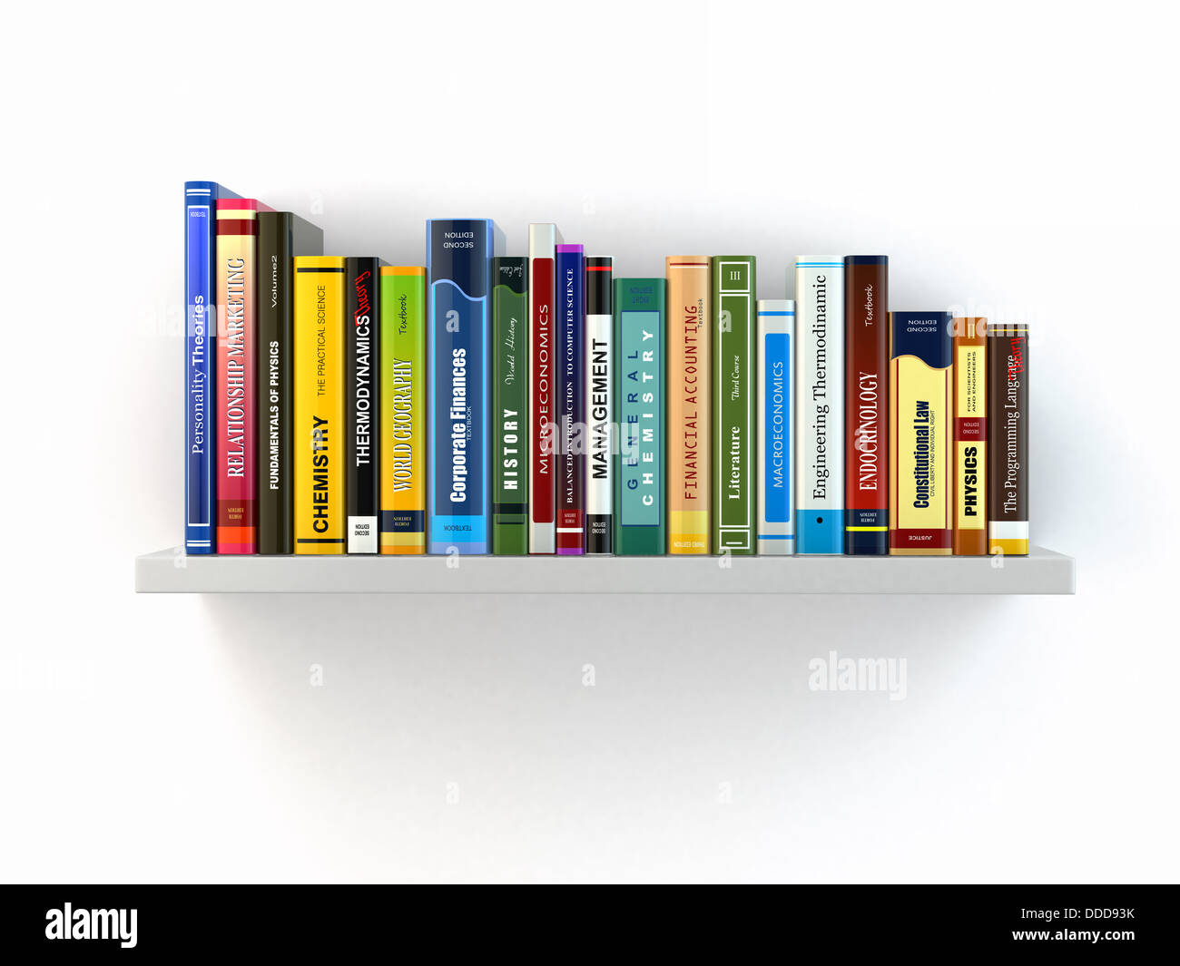 Blank books shelf Cut Out Stock Images & Pictures - Alamy