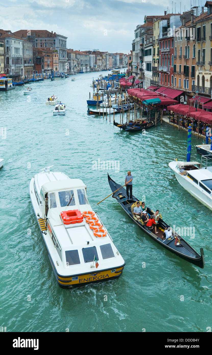 Nice summer venetian Grand canal view, Venice, Italy Stock Photo - Alamy