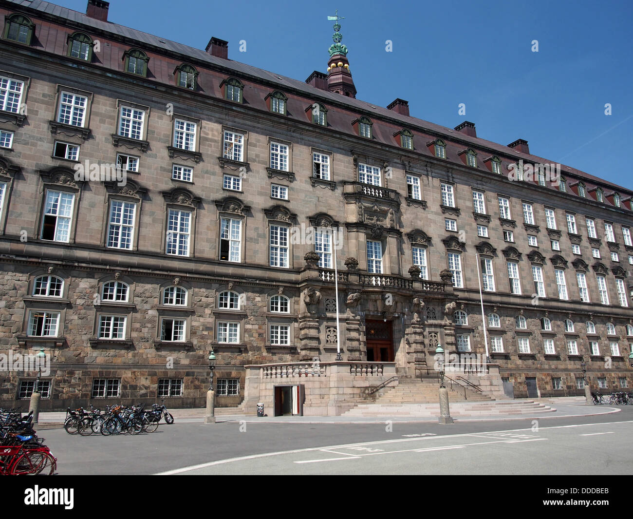 The Danish Parliament (Folketinget) building in Copenhagen, Denmark ...