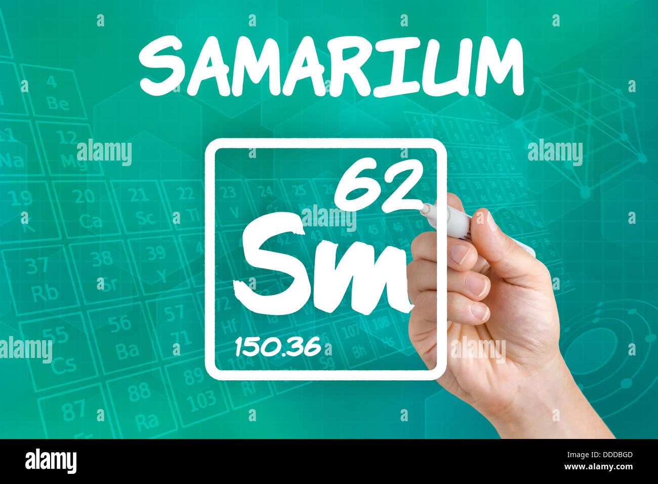 Symbol for the chemical element samarium Stock Photo - Alamy