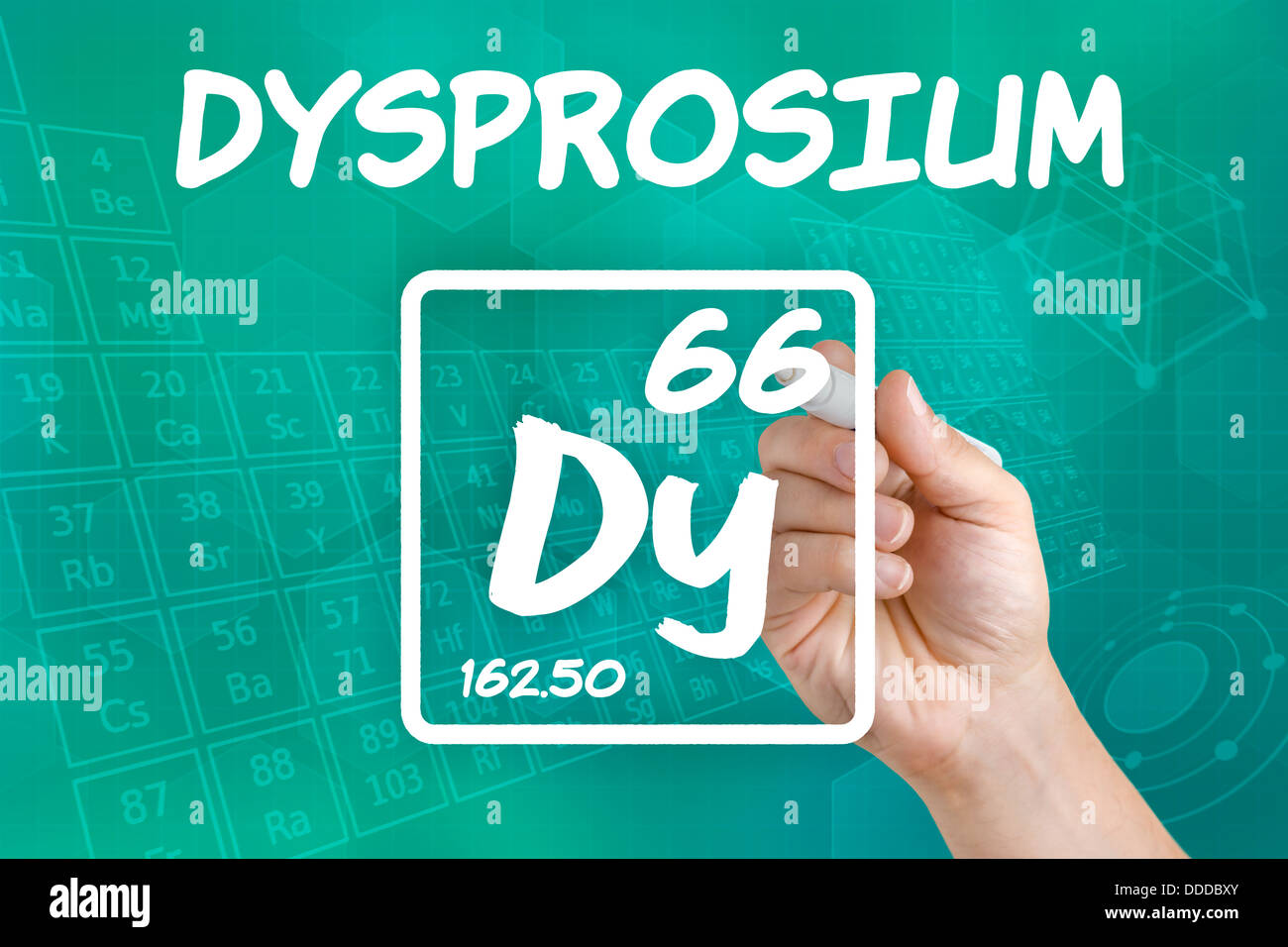 Symbol for the chemical element dysprosium Stock Photo - Alamy