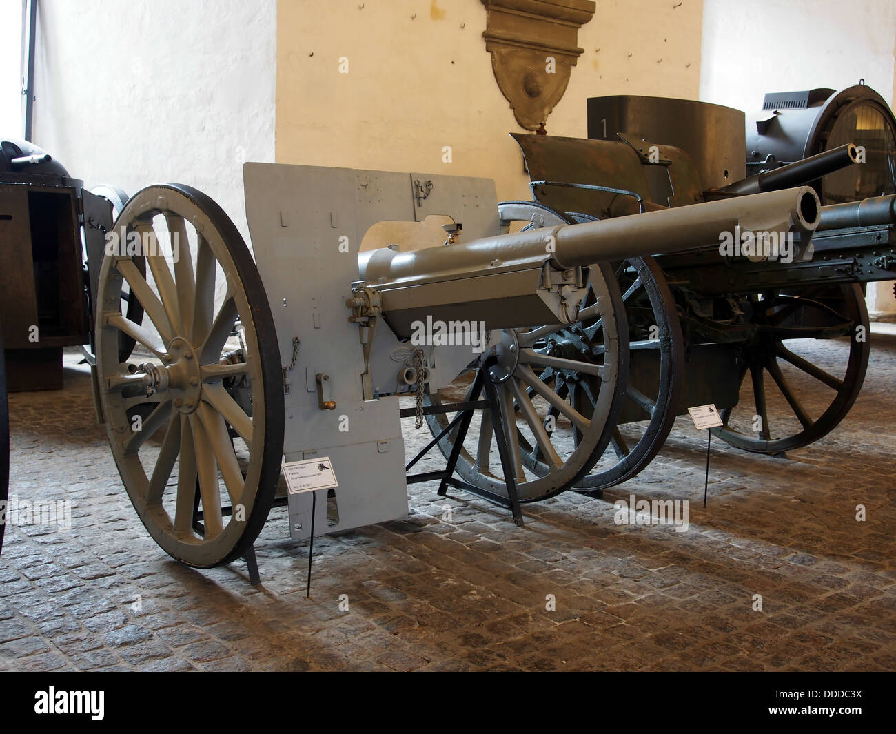 The French 75mm field cannon model 1897, displayed at the Royal Danish ...