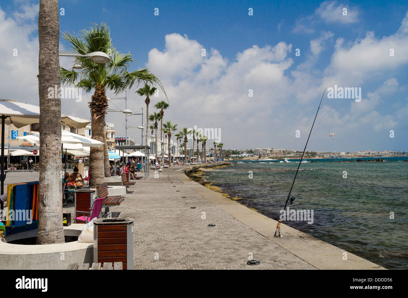 Tourist area in Cyprus city Paphos Stock Photo - Alamy